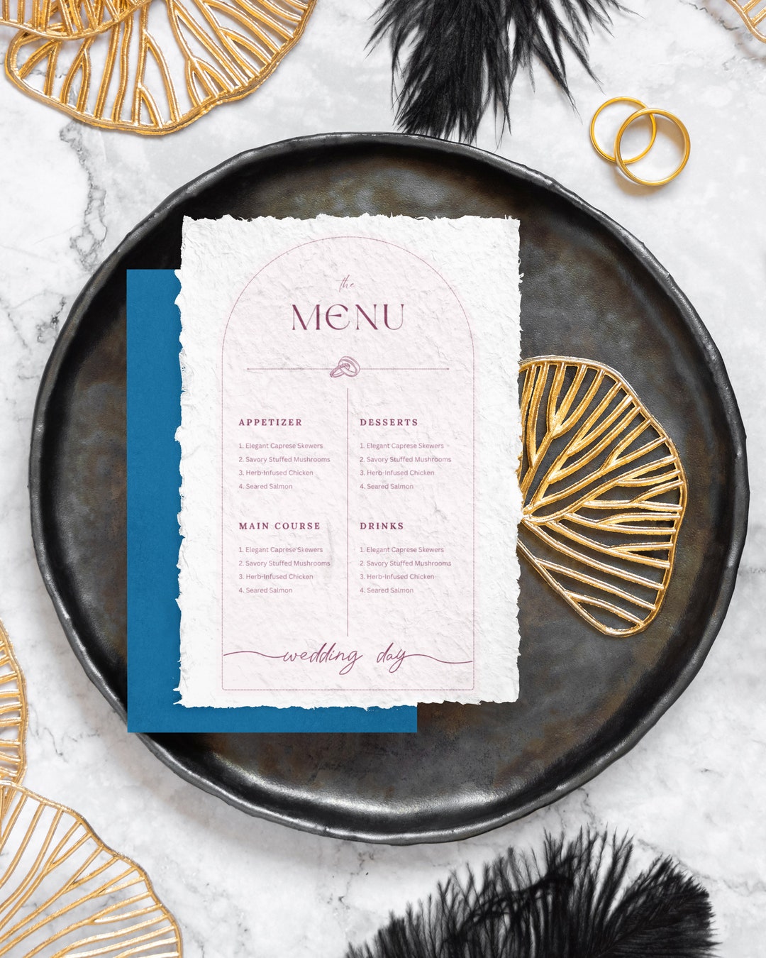 Wedding Menu Template, Stylish Menus Complete With Attractive Wedding ...