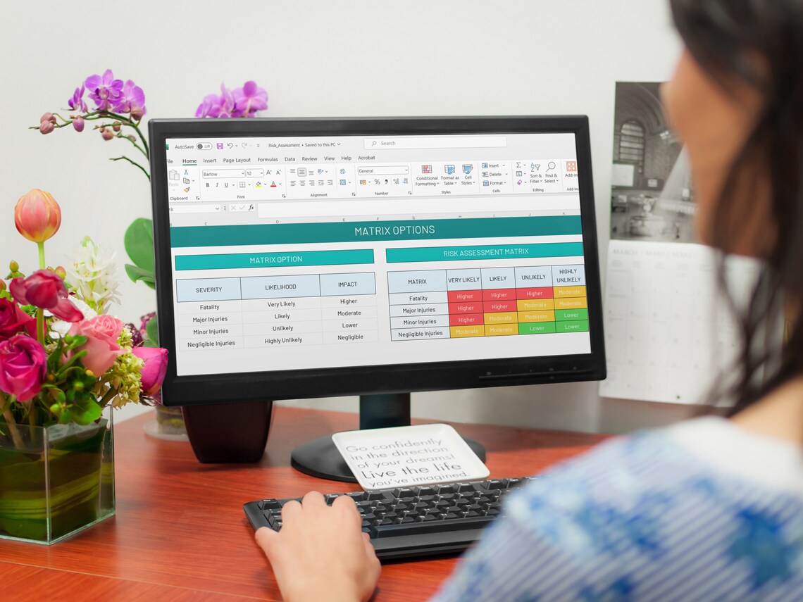 Risk Assessment Manage Risk Efficiently Spreadsheet for Small Business ...