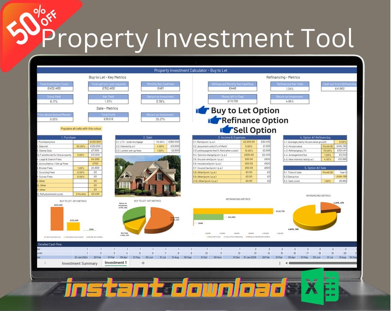 Real Estate Investment Calculator Tool for Property Investment Analysis ...