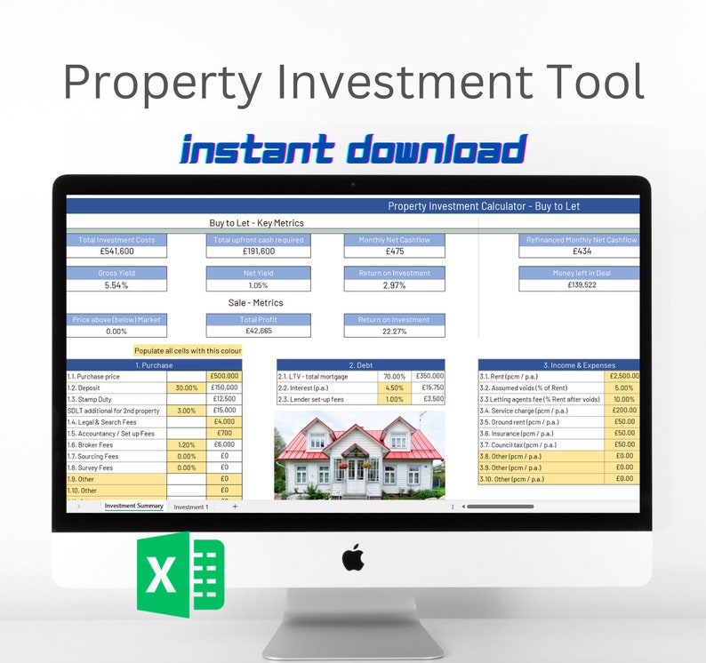 Real Estate Investment Calculator Tool for Property Investment Analysis ...
