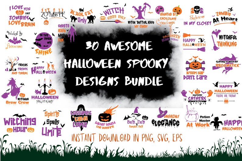 Halloween Spooky Designs Printable Halloween Designs Holiday Fun Ghost ...