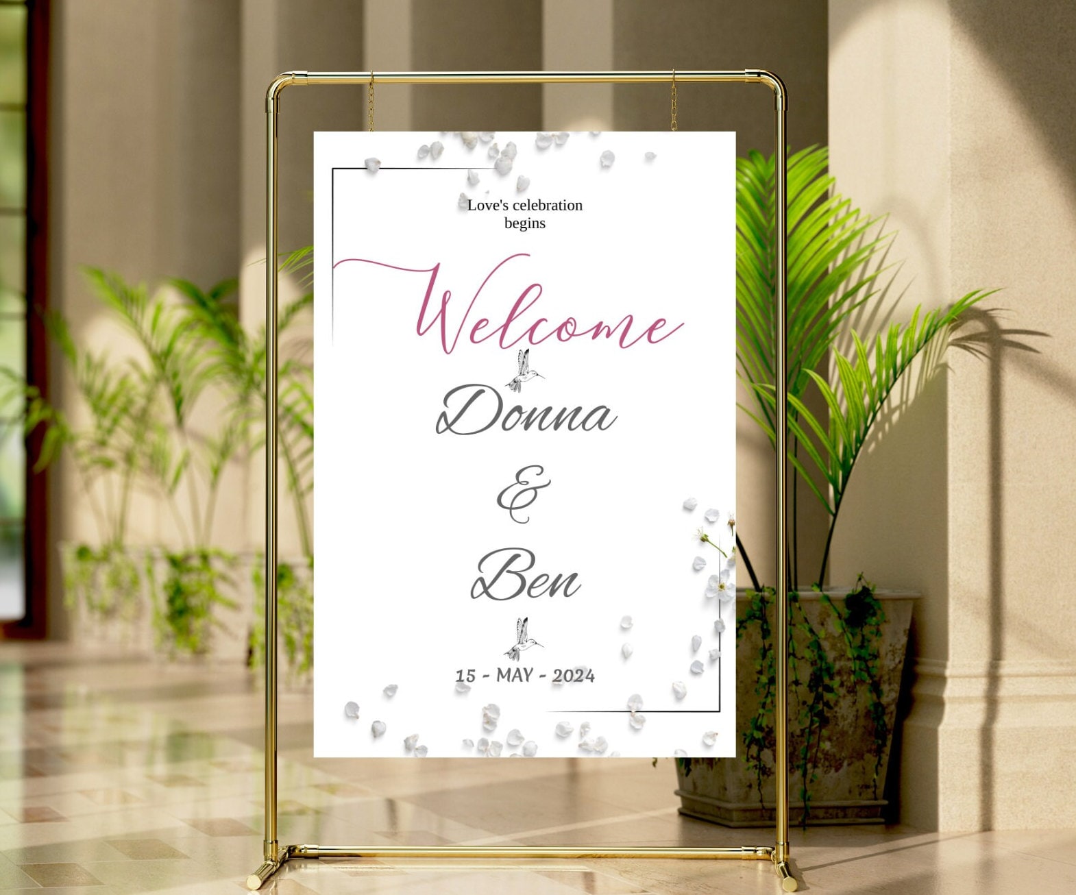 Welcome Sign for Wedding, Bride and Groom Welcome Sign, Printable ...