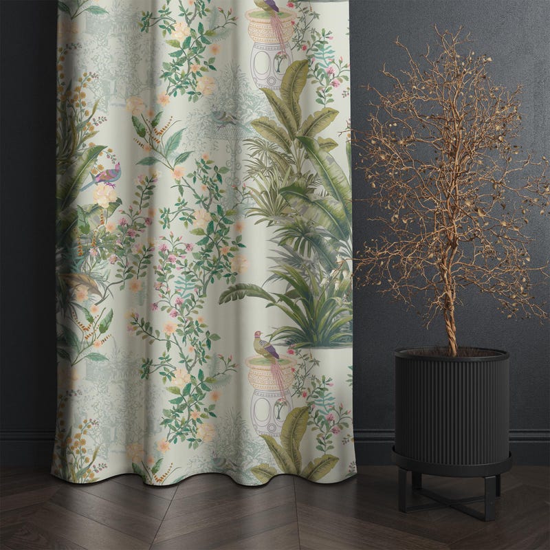 Cream Birds Curtains - Etsy