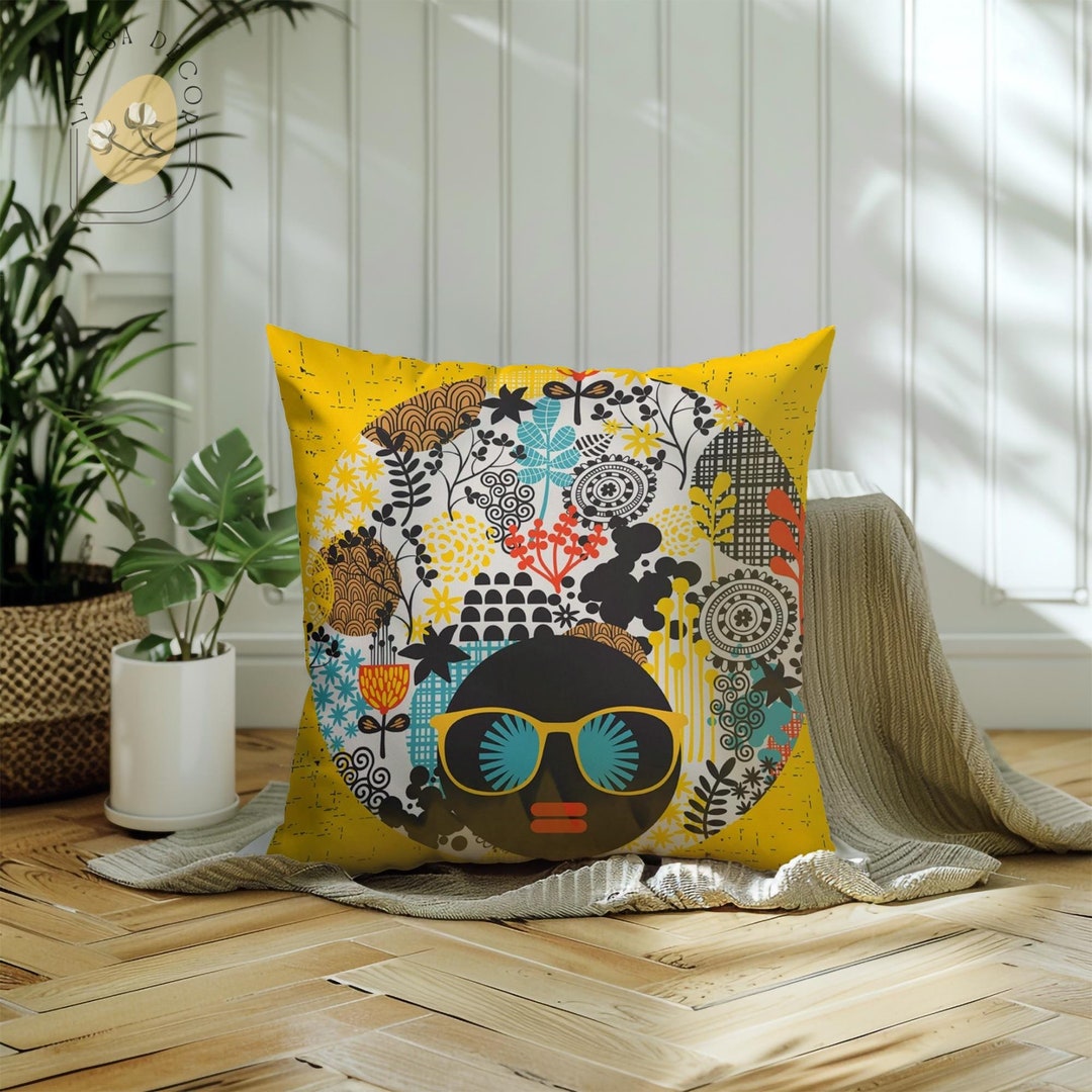 Afro Chic Cushions - Vibrant Pop Art Throw Pillows With Bold Patterns ...