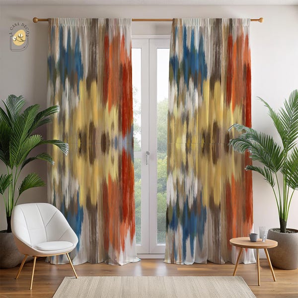 Multi Color Curtains - Etsy