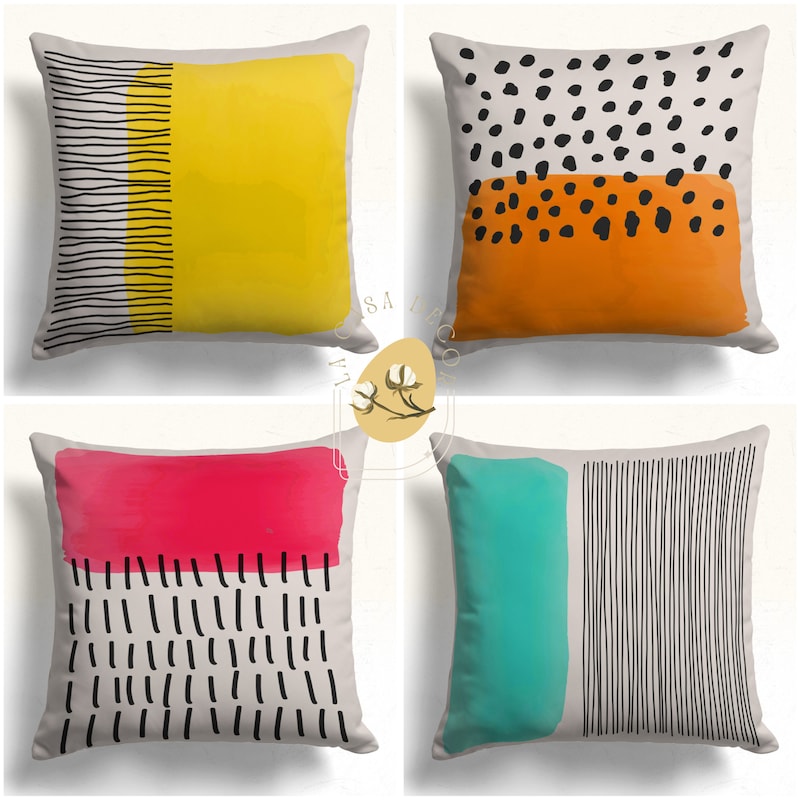 Color Block Pillow - Etsy
