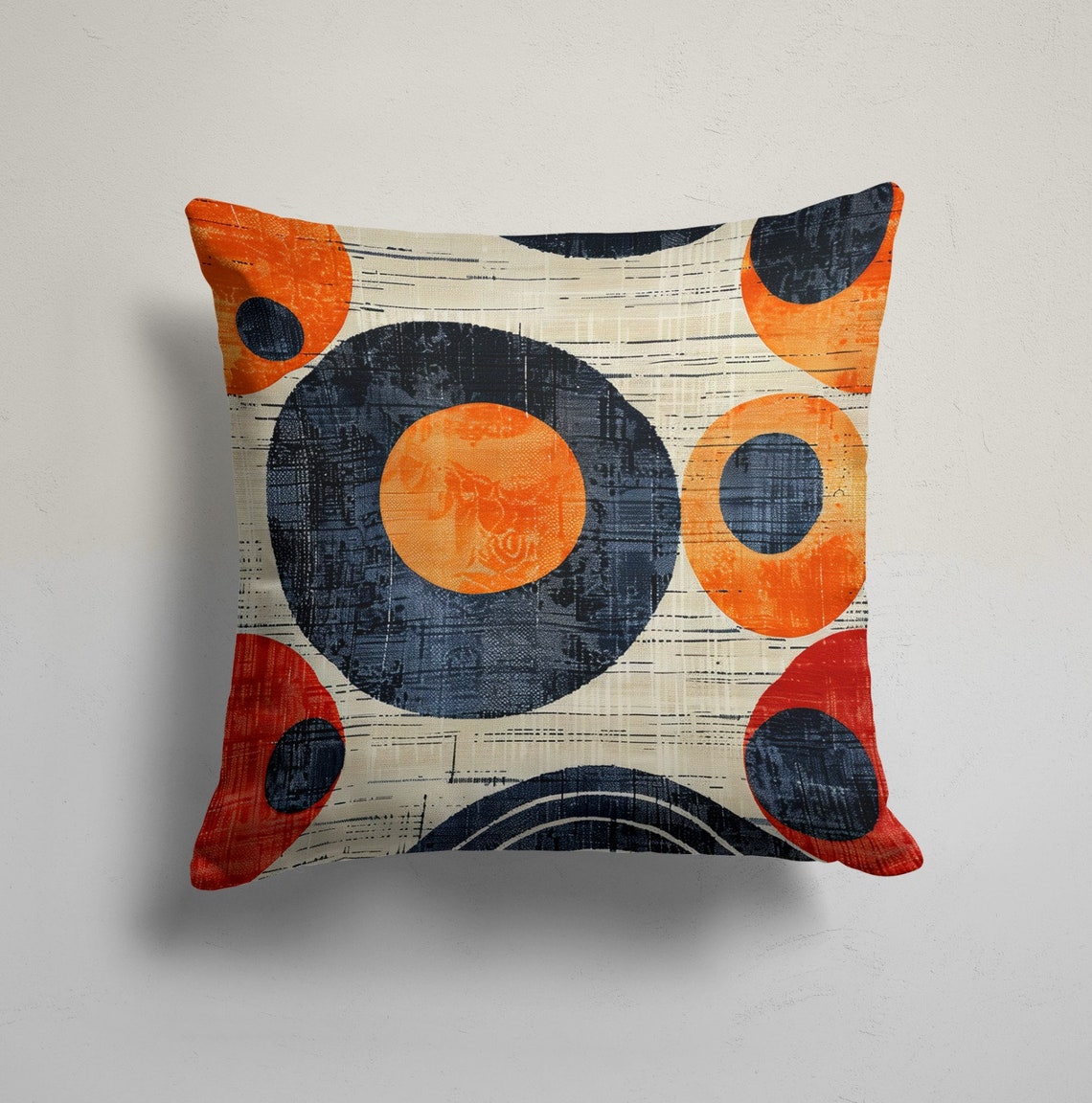 Abstract Geometry Throw Pillow Cover, Mid Century Modern Cushion Cover ...