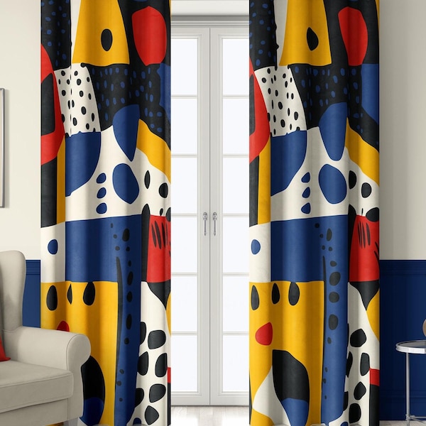 Color Block Drapes - Etsy