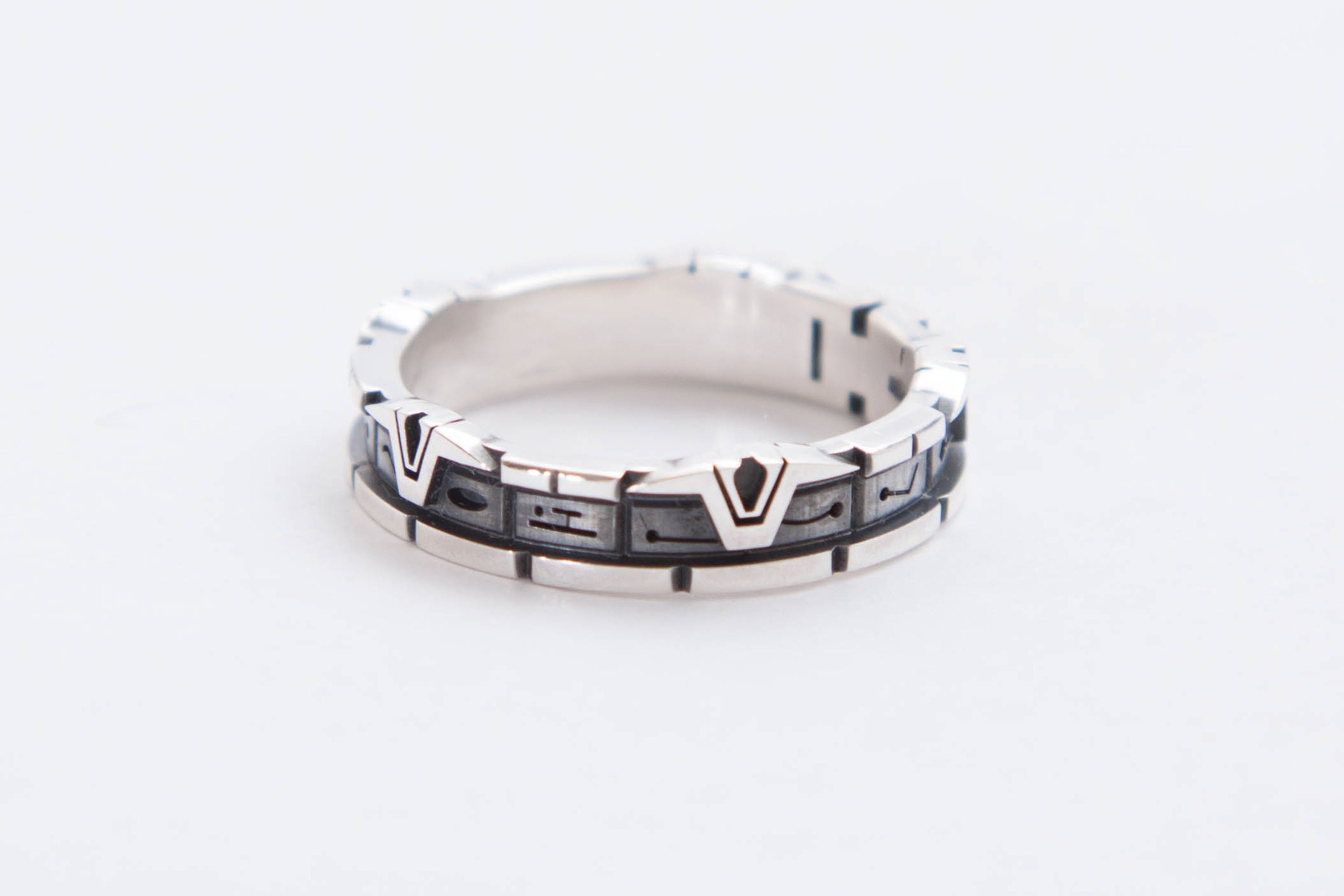 Whole Length Pattern Stargate Ring of Sterling Silver Size US5.5, US7 ...