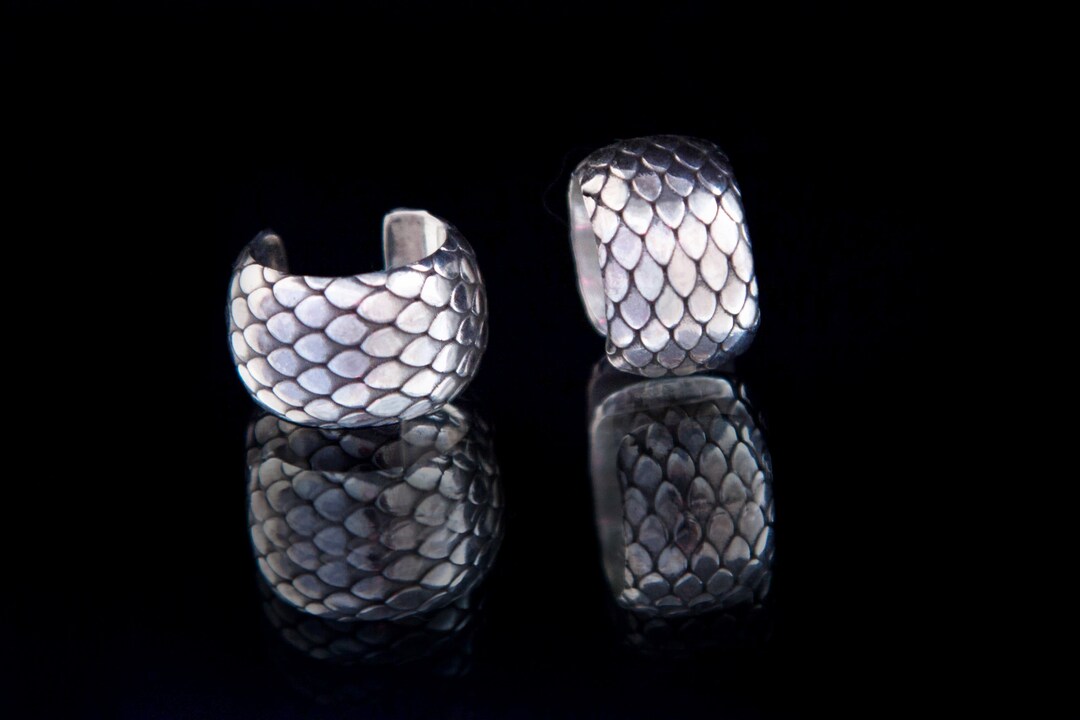 Dragon Scale Ear Cuff Sterling Silver Wrap - Etsy
