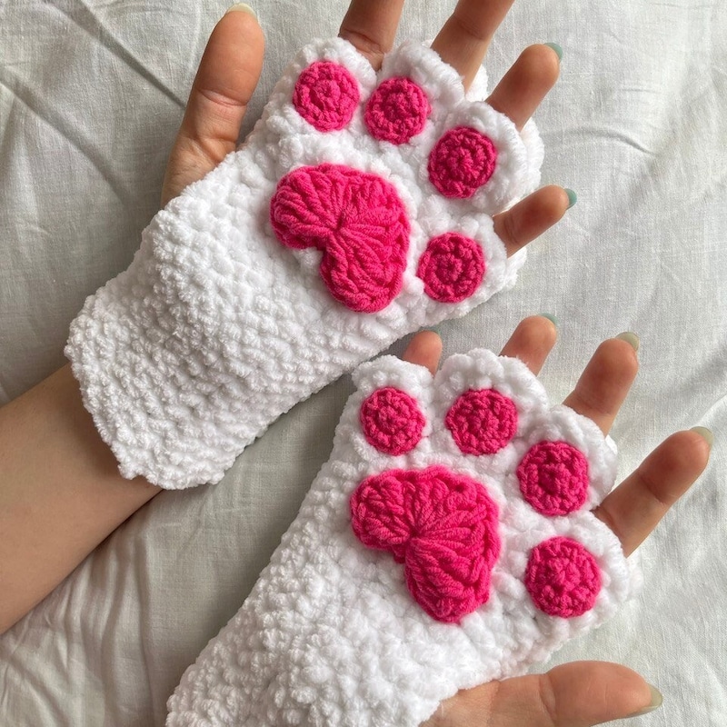 Fluffy Paws Gloves - Etsy
