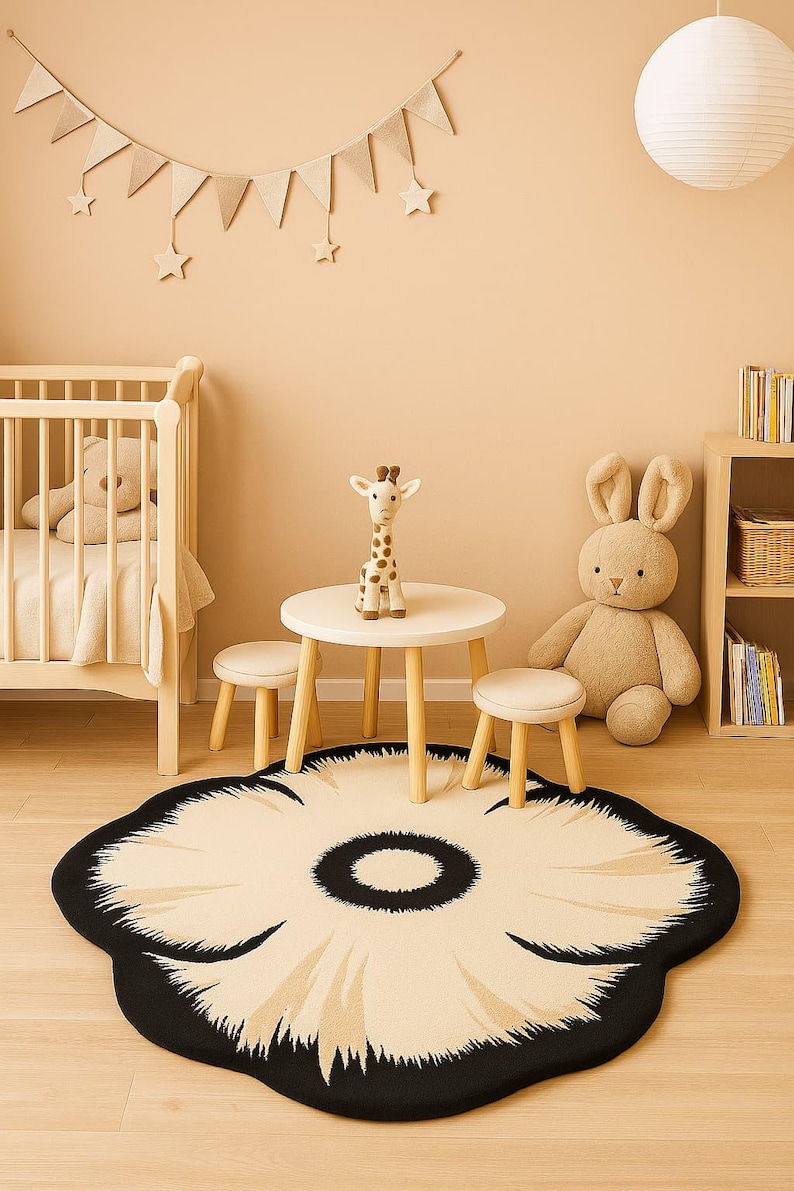 Floral Burst Hand-tufted Wool Carpet – Sculpted Edition Design ...
