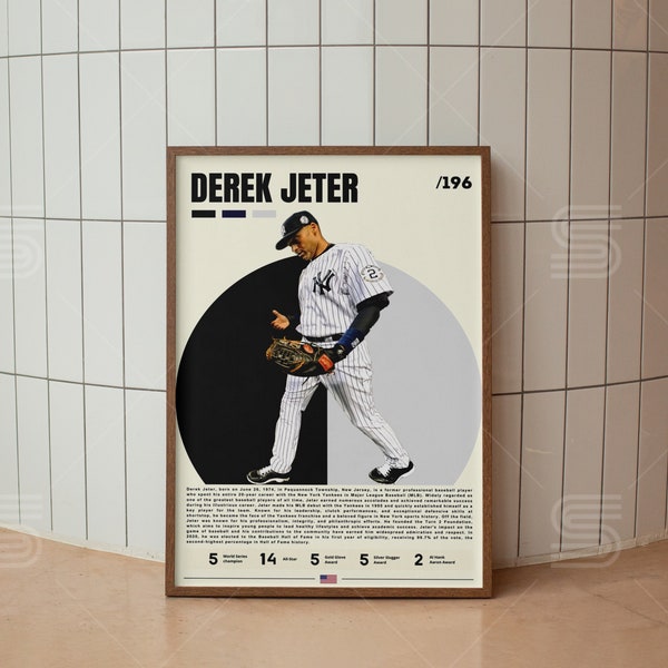 Derek Jeter Poster - Etsy