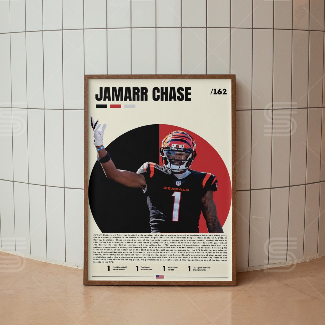 Ja'marr Anthony Chase Poster, NFL Poster, Sports Poster, Football ...
