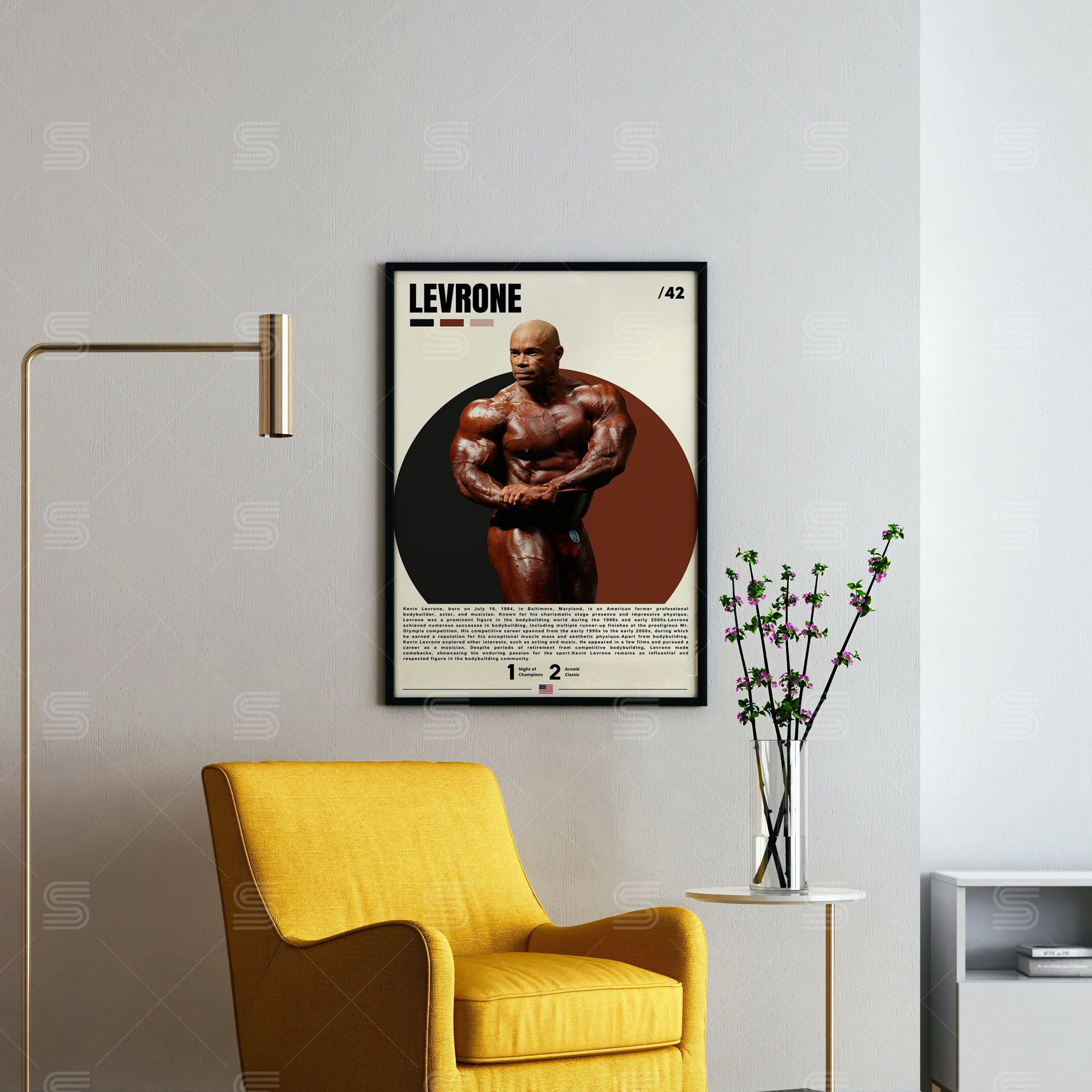 Kevin Levrone Poster, Bodybuilding Poster, Gym Wall Art, Sports Poster ...