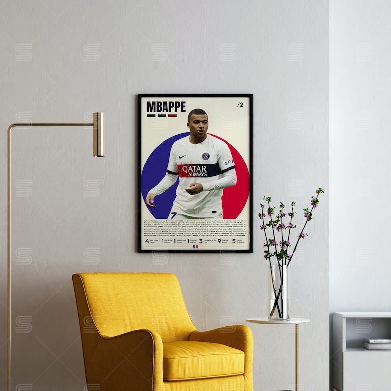 Kylian Mbappé Poster, Paris Saint Germain, Football Player Poster ...