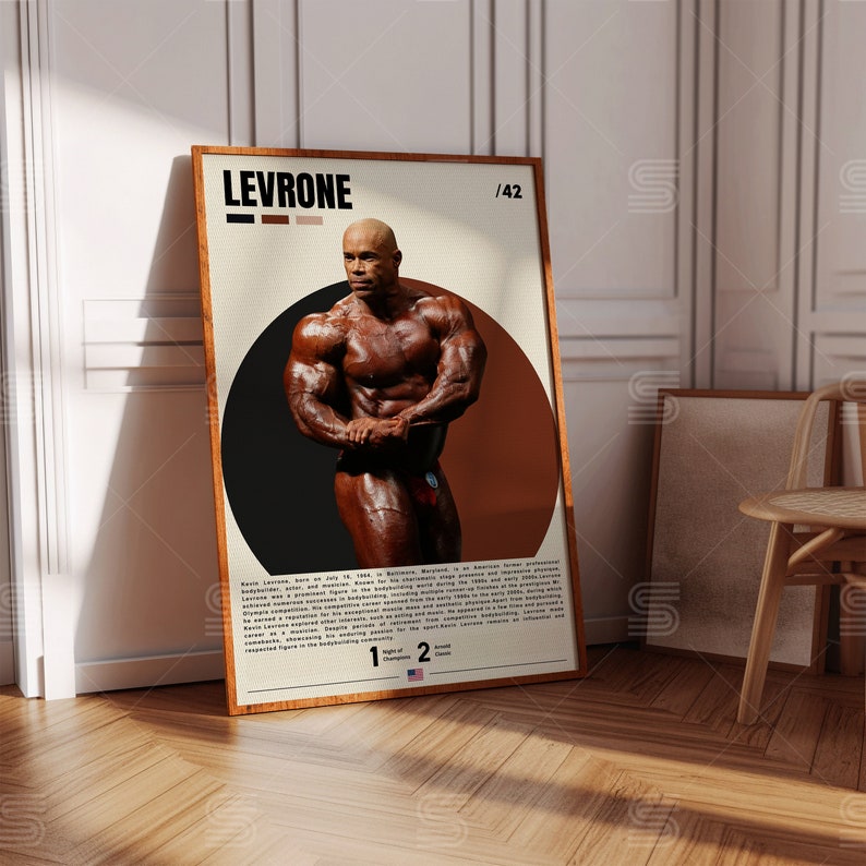 Kevin Levrone Poster, Bodybuilding Poster, Gym Wall Art, Sports Poster ...