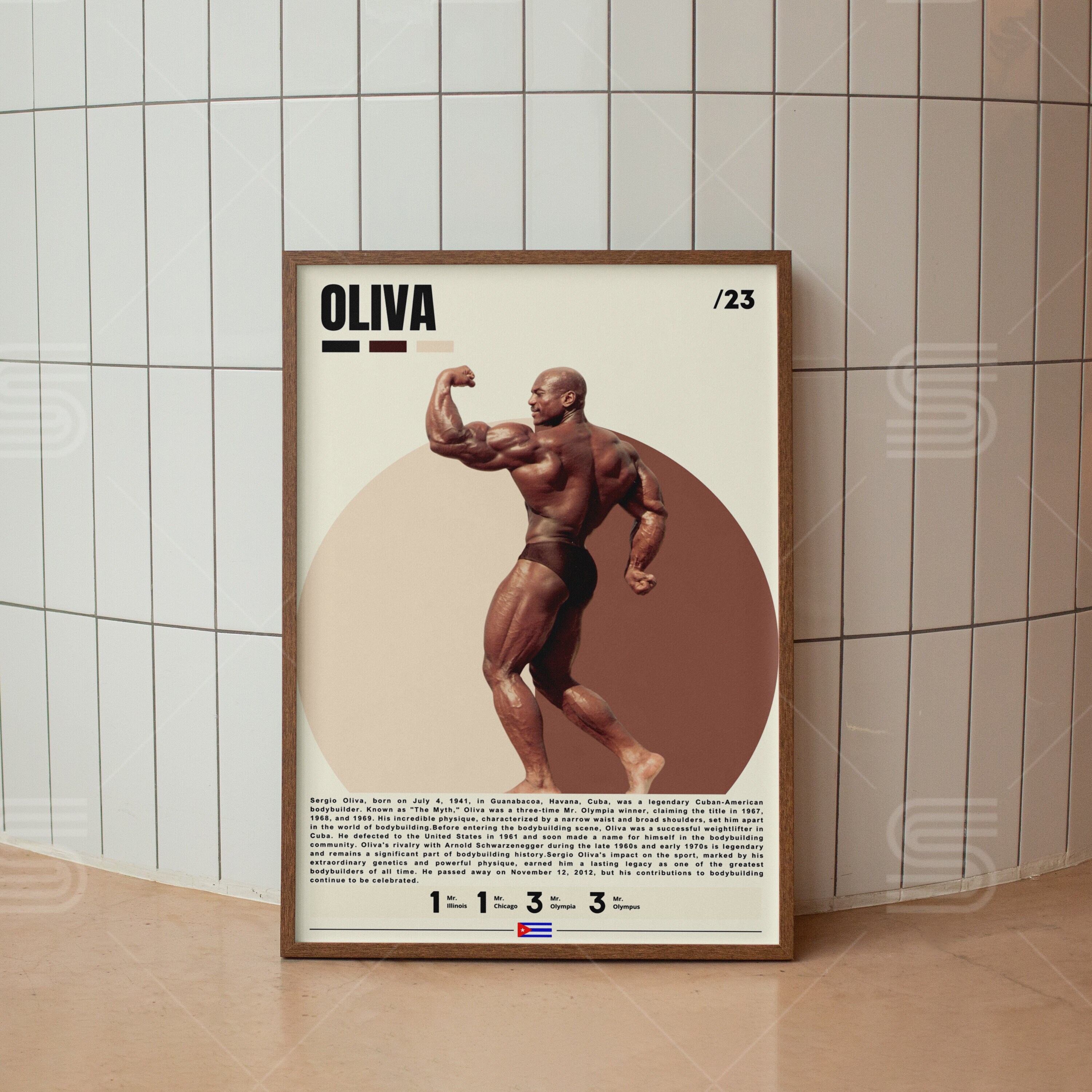 Sergio Oliva Poster, Bodybuilding Poster, Gym Wall Art, Sports Poster ...