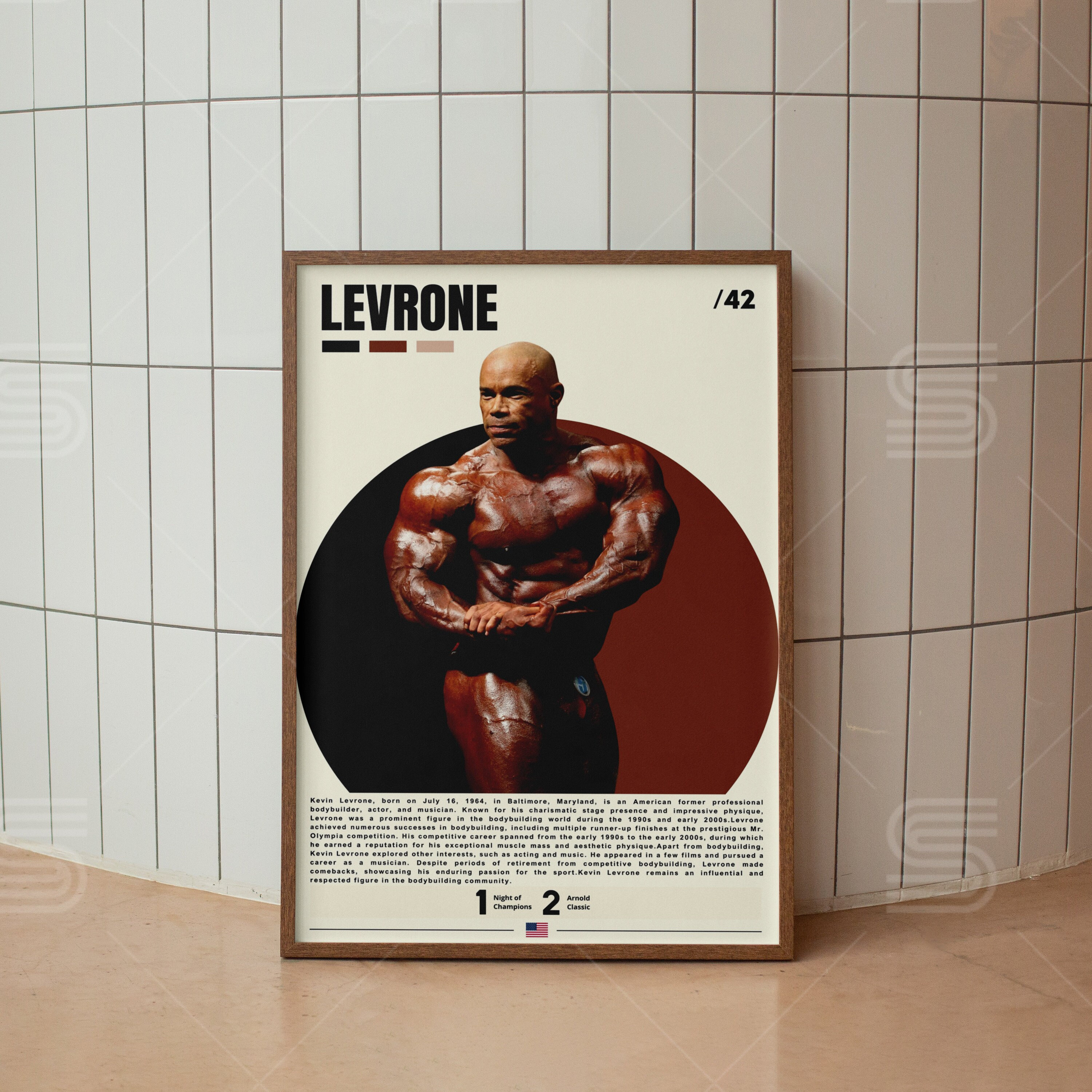 Kevin Levrone Poster, Bodybuilding Poster, Gym Wall Art, Sports Poster ...