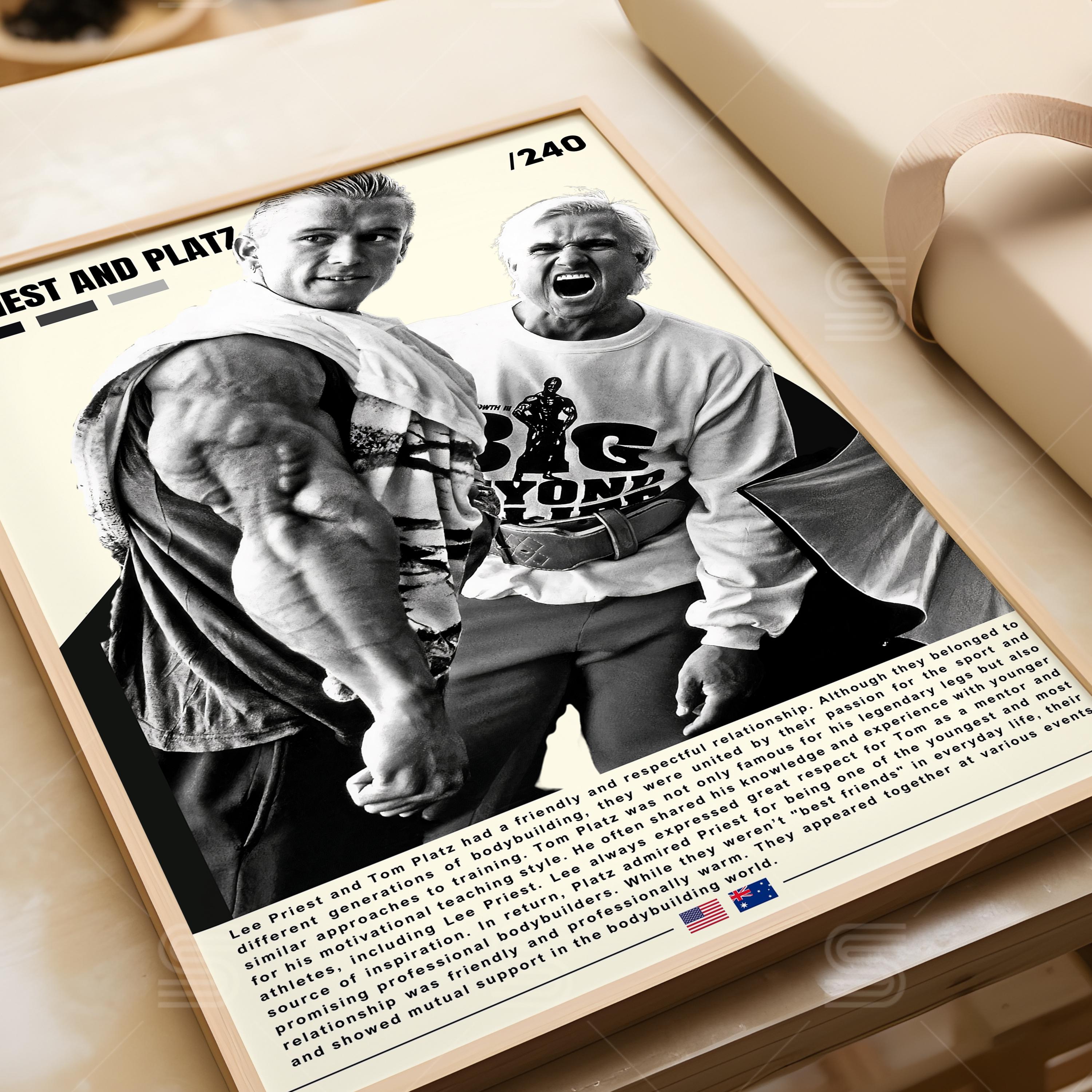 Lee Priest and Tom Platz Poster, Bodybuilding Poster, Gym Wall Art, Gym ...