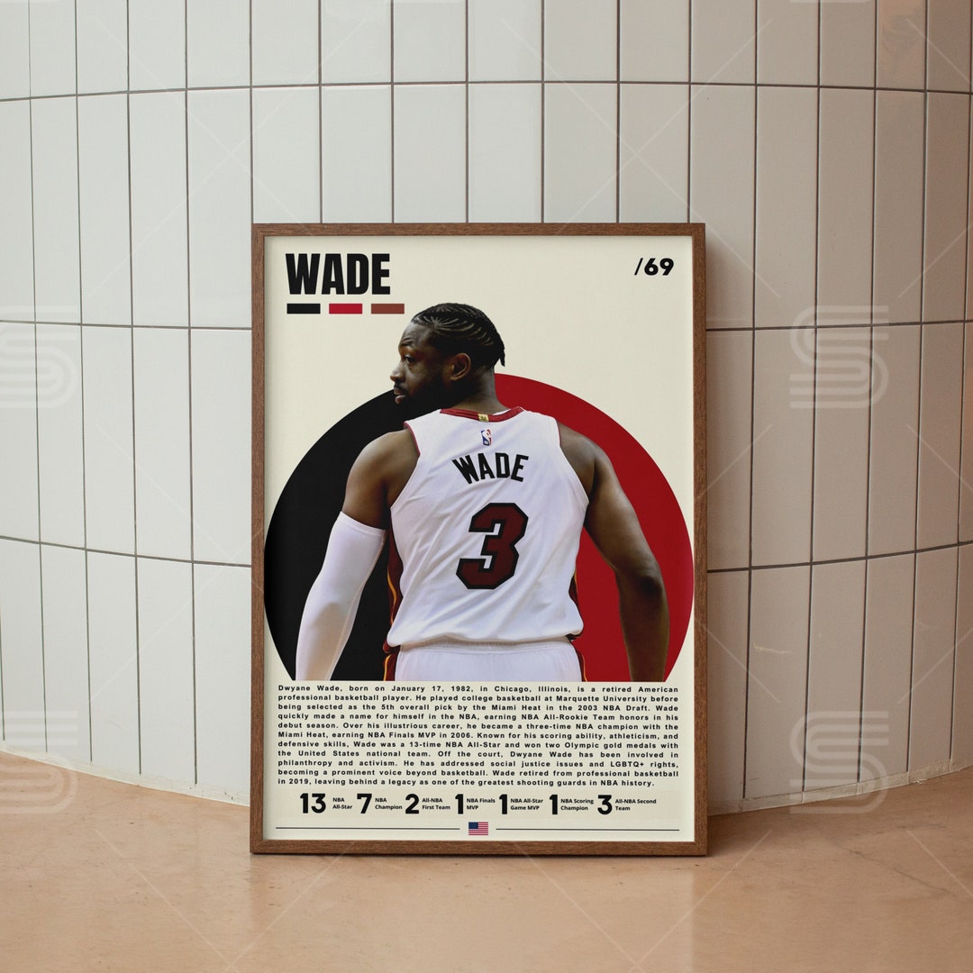Dwyane Wade Poster, Basketball Player Poster, Miami Heat Posters ...
