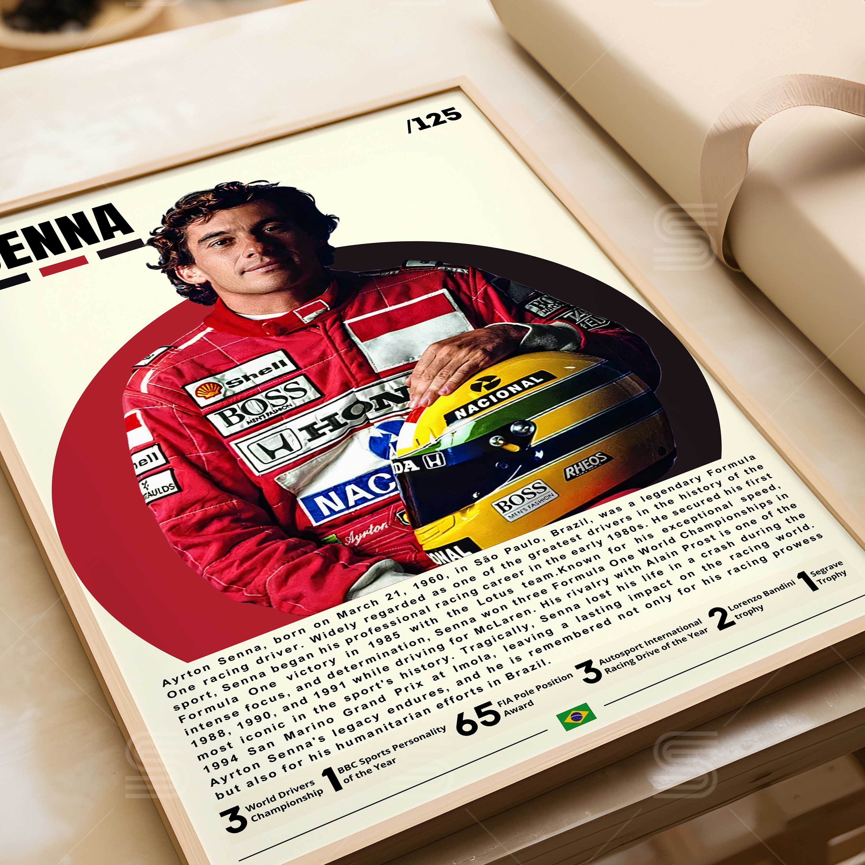 Ayrton Senna Poster, Formula One Poster, F1 Racing Poster, Motorsports ...