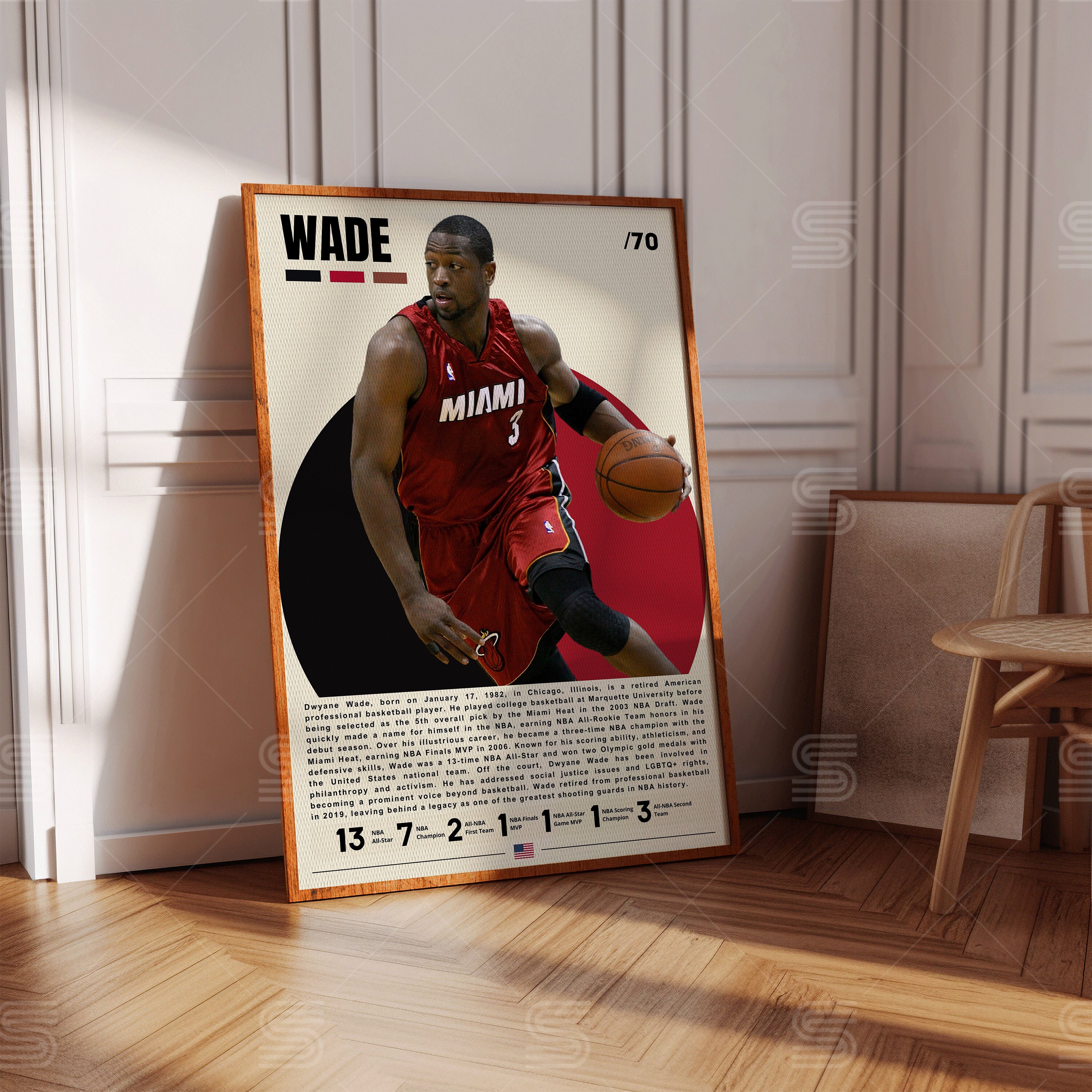 Dwyane Wade Poster, Basketball Player Poster, Miami Heat Posters ...