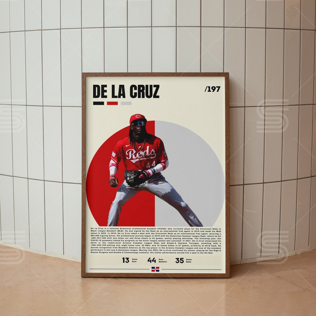 Elly De La Cruz Poster, Baseball Digital Posters, Baseball Legend ...
