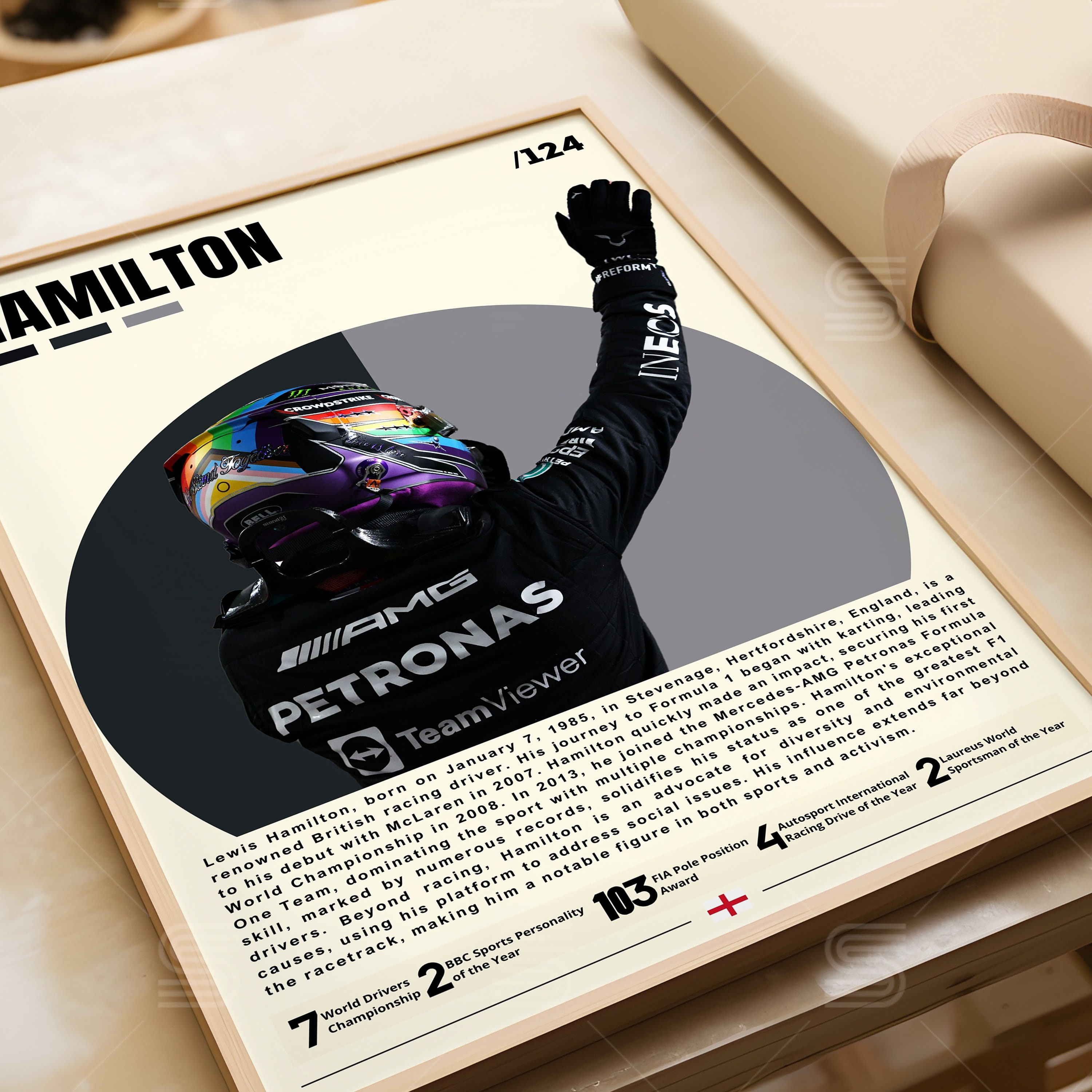 Lewis Hamilton Poster, Formula One Poster, F1 Racing Poster ...