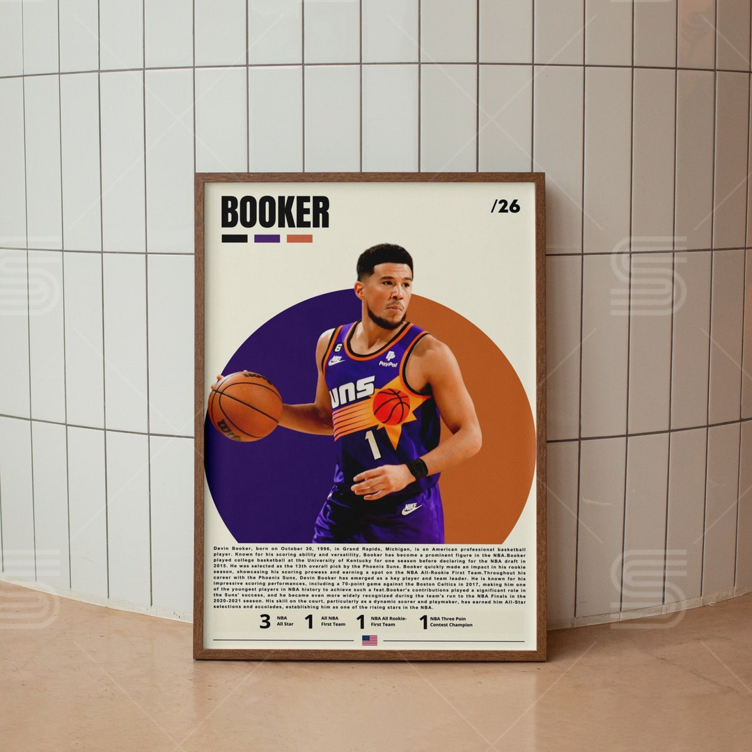 Devin Booker Poster, Basketball Player Poster, Phoenix Suns Posters ...