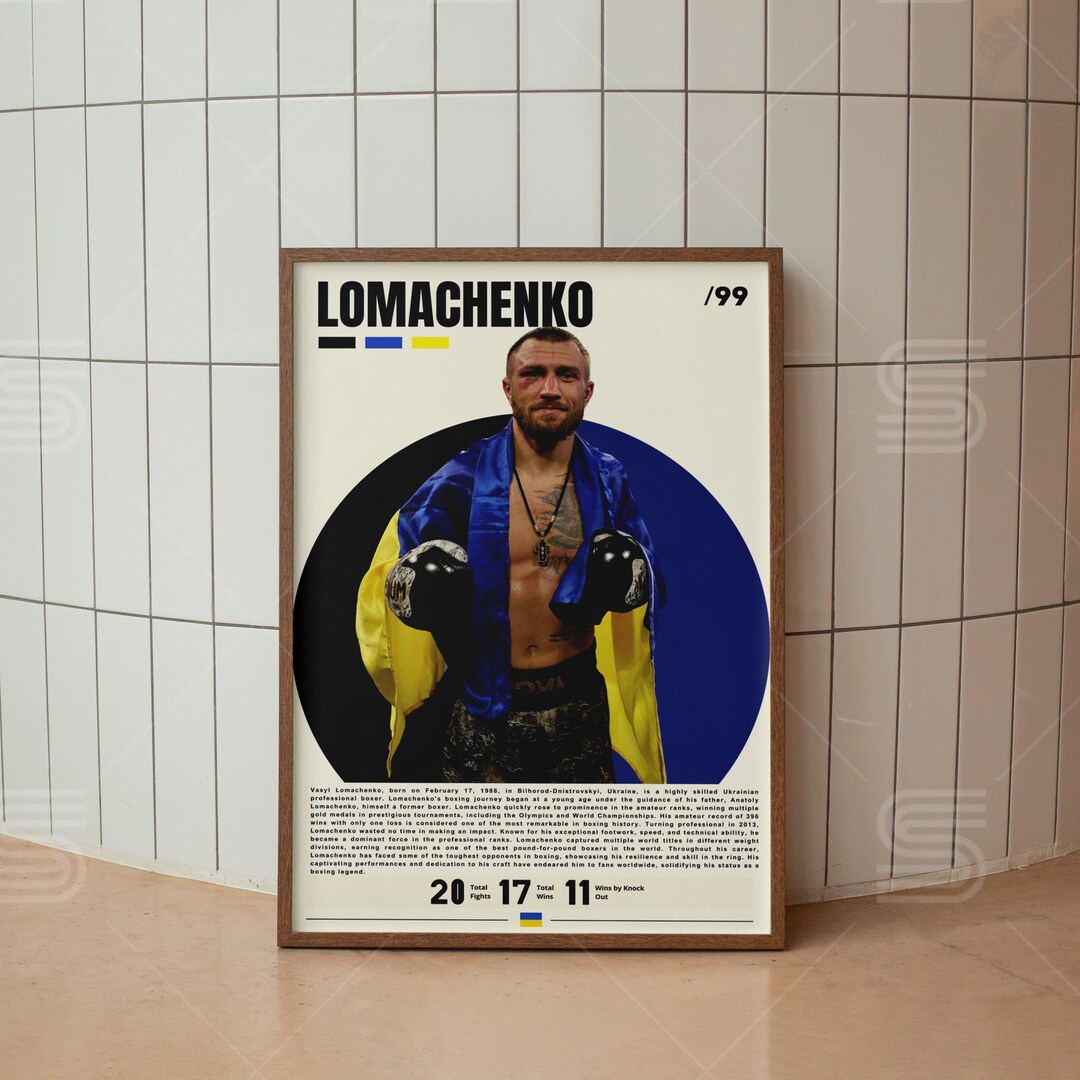 Vasiliy Lomachenko Poster, Boxing Poster, Gym Wall Art, Sports Poster ...