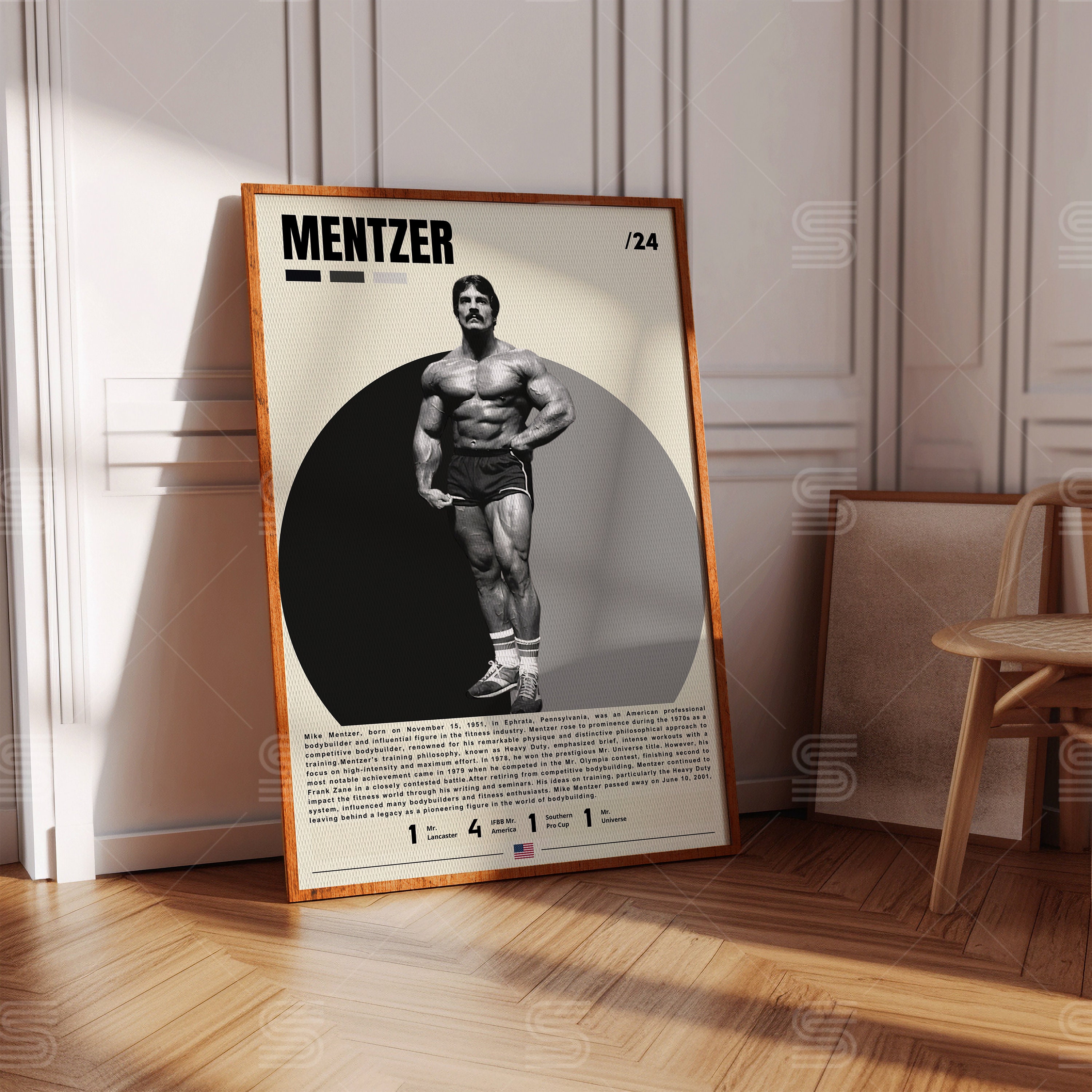 Mike Mentzer Poster, Bodybuilding Poster, Gym Wall Art, Sports Poster, Gym Decor, Sports Bedroom ...