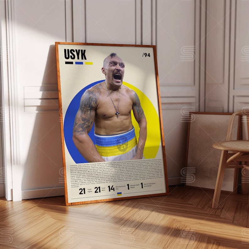 Oleksandr Usyk Poster, Boxing Poster, Gym Wall Art, Sports Poster, Gym ...