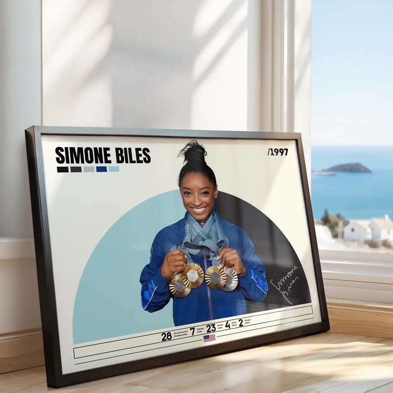 Simone Biles Poster, Gymnast Poster, Gymnasts Gifts, Sports Prints ...