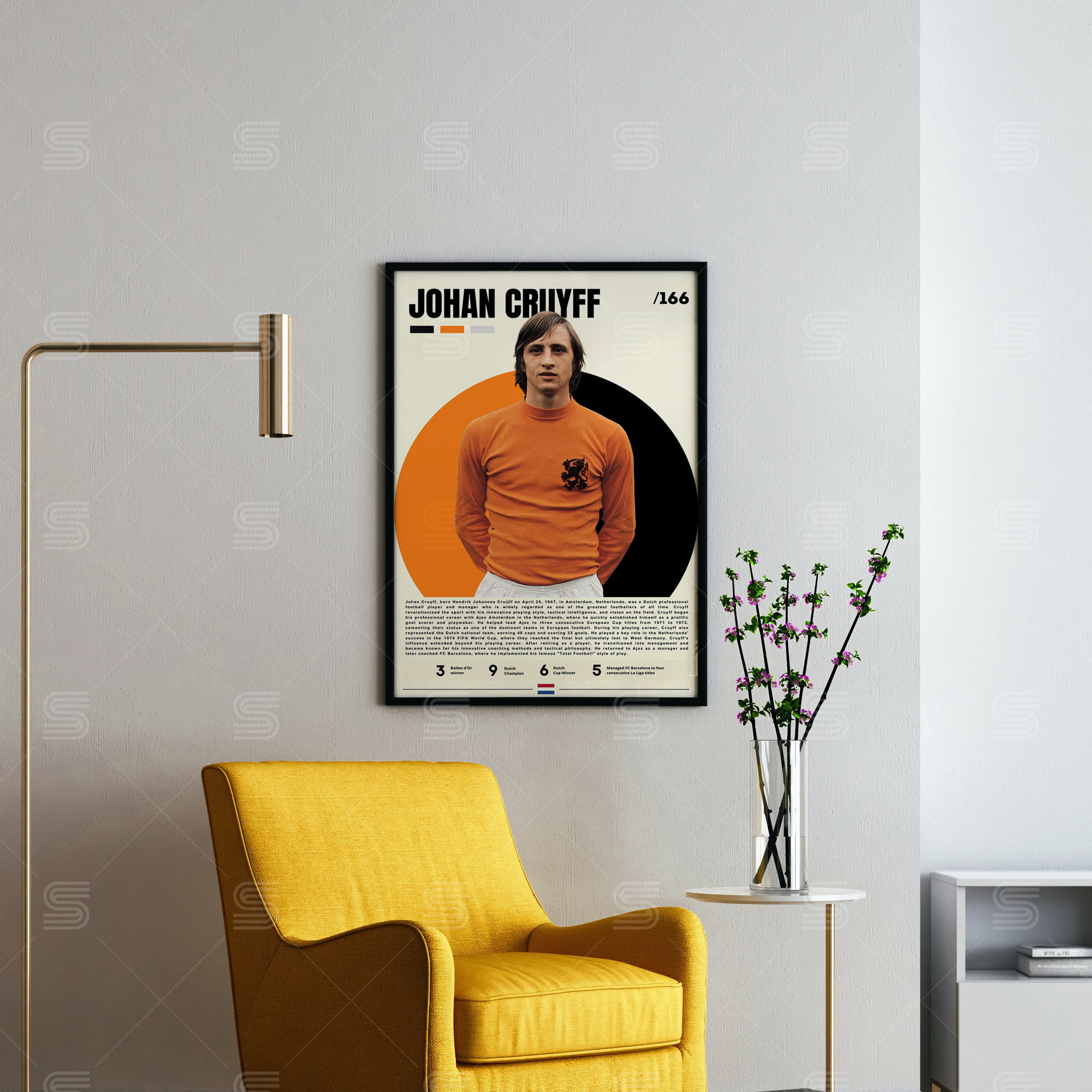 Johan Cruyff Poster, Football Player Poster, Soccer Gifts, Sports ...