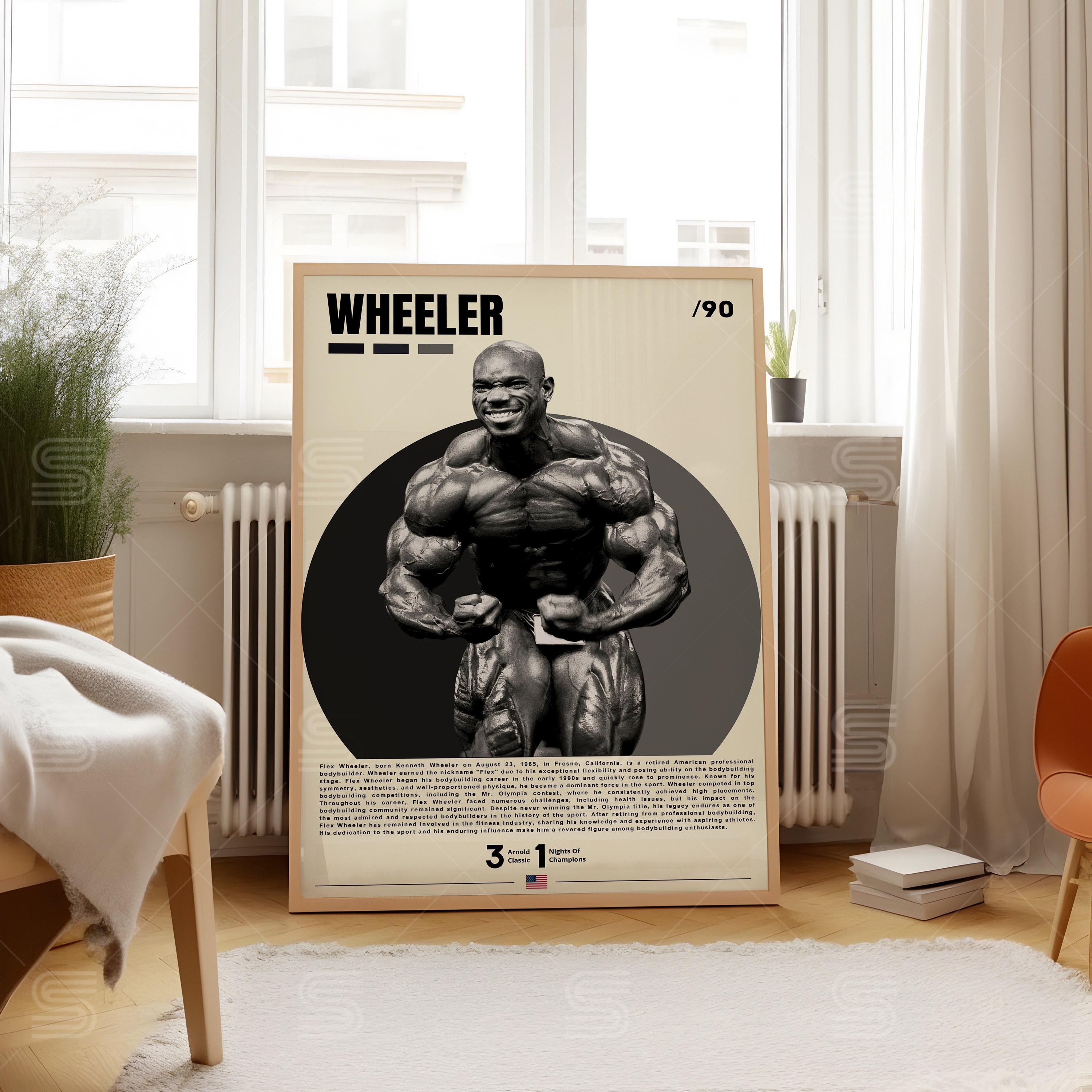 Flex Wheeler Poster, Bodybuilding Poster, Gym Wall Art, Sports Poster ...