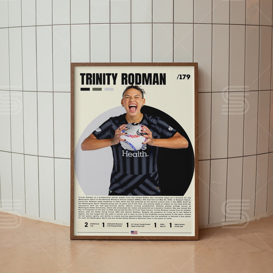 Trinity Rodman Poster, Soccer Player Poster, Soccer Gifts, Sports ...