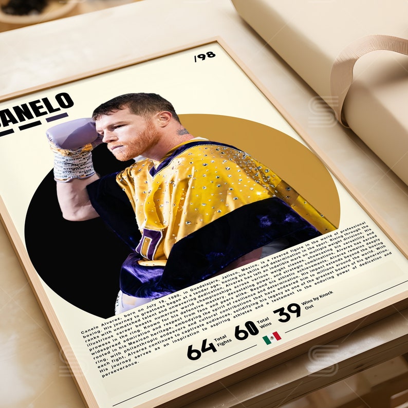Canelo Alvarez Poster Boxing Poster Gym Wall Art Sports Poster Gym Decor Sports Bedroom