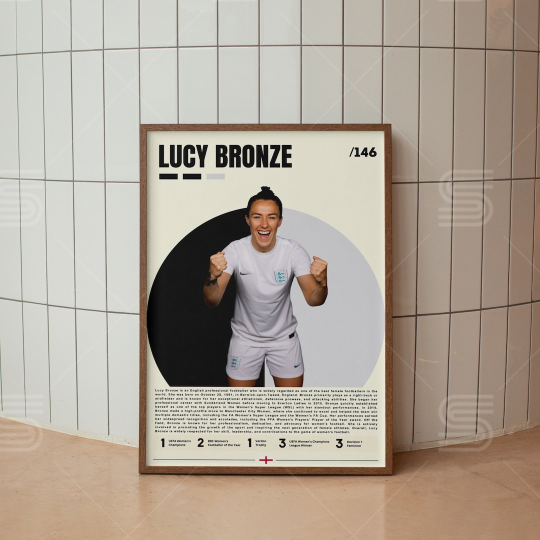 Lucy Bronze Poster, Football Player Poster, Soccer Gifts, Sports Poster ...