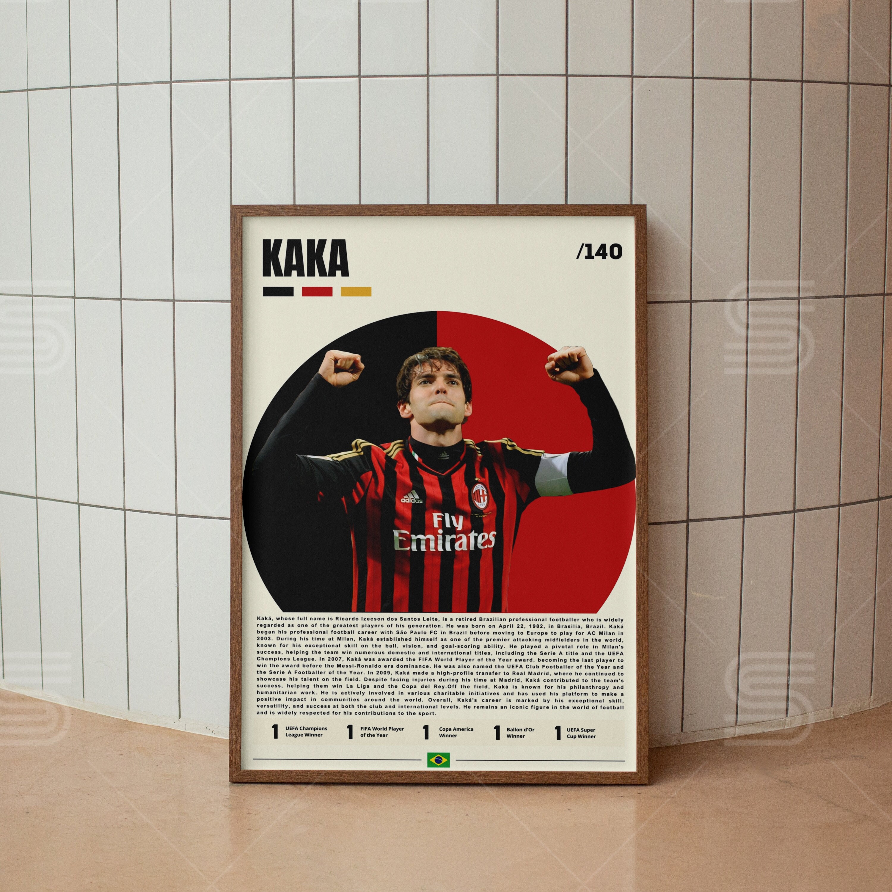 Kaka Poster, Football Player Poster, Soccer Gifts, Sports Poster ...