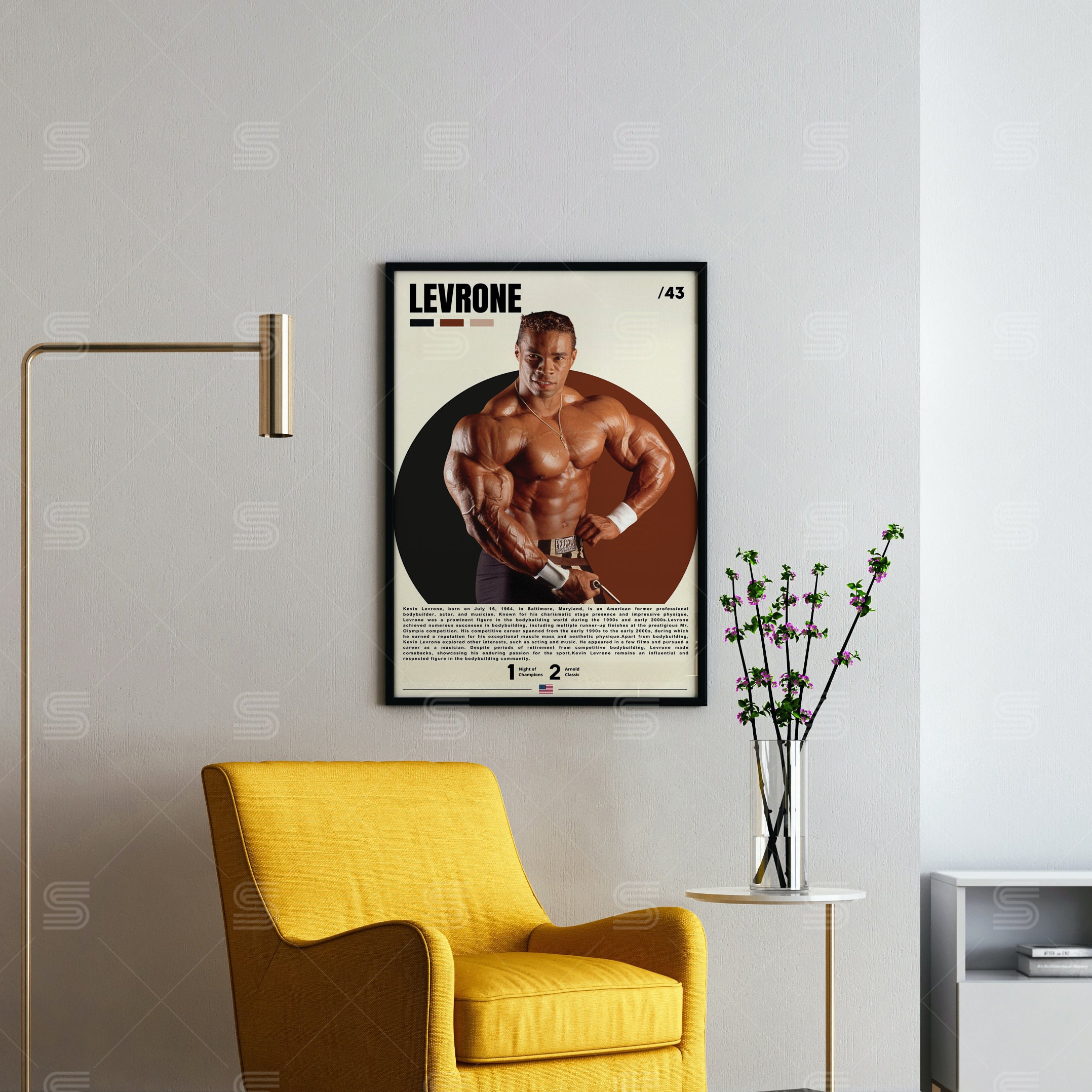 Kevin Levrone Poster, Bodybuilding Poster, Gym Wall Art, Sports Poster ...