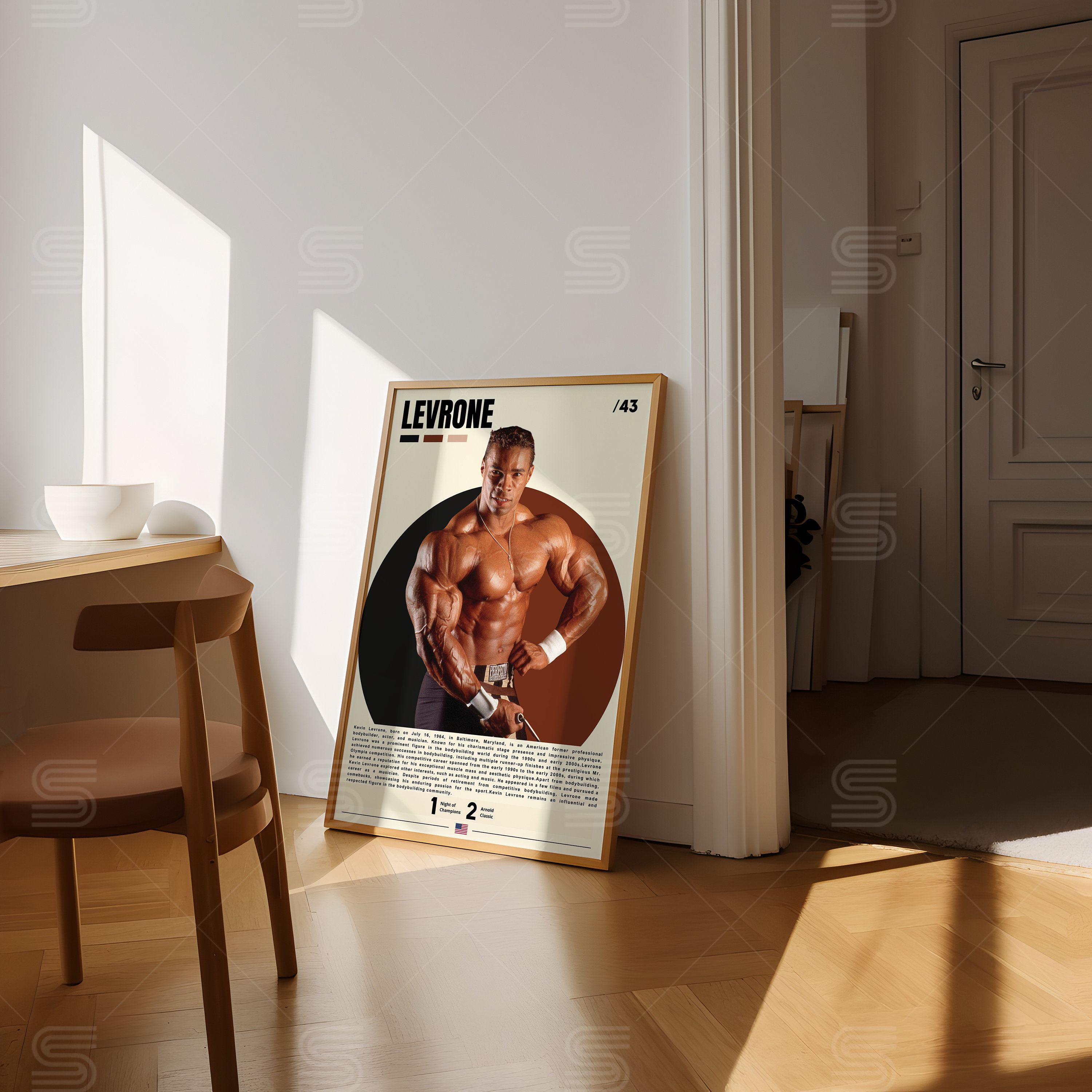 Kevin Levrone Poster, Bodybuilding Poster, Gym Wall Art, Sports Poster ...