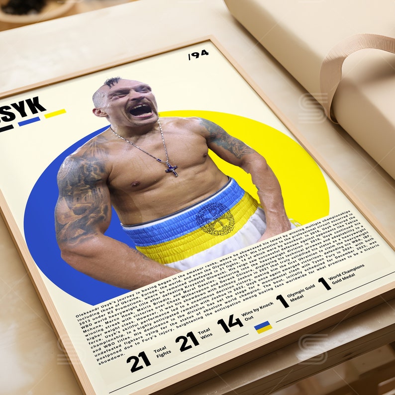 Oleksandr Usyk Poster, Boxing Poster, Gym Wall Art, Sports Poster, Gym ...