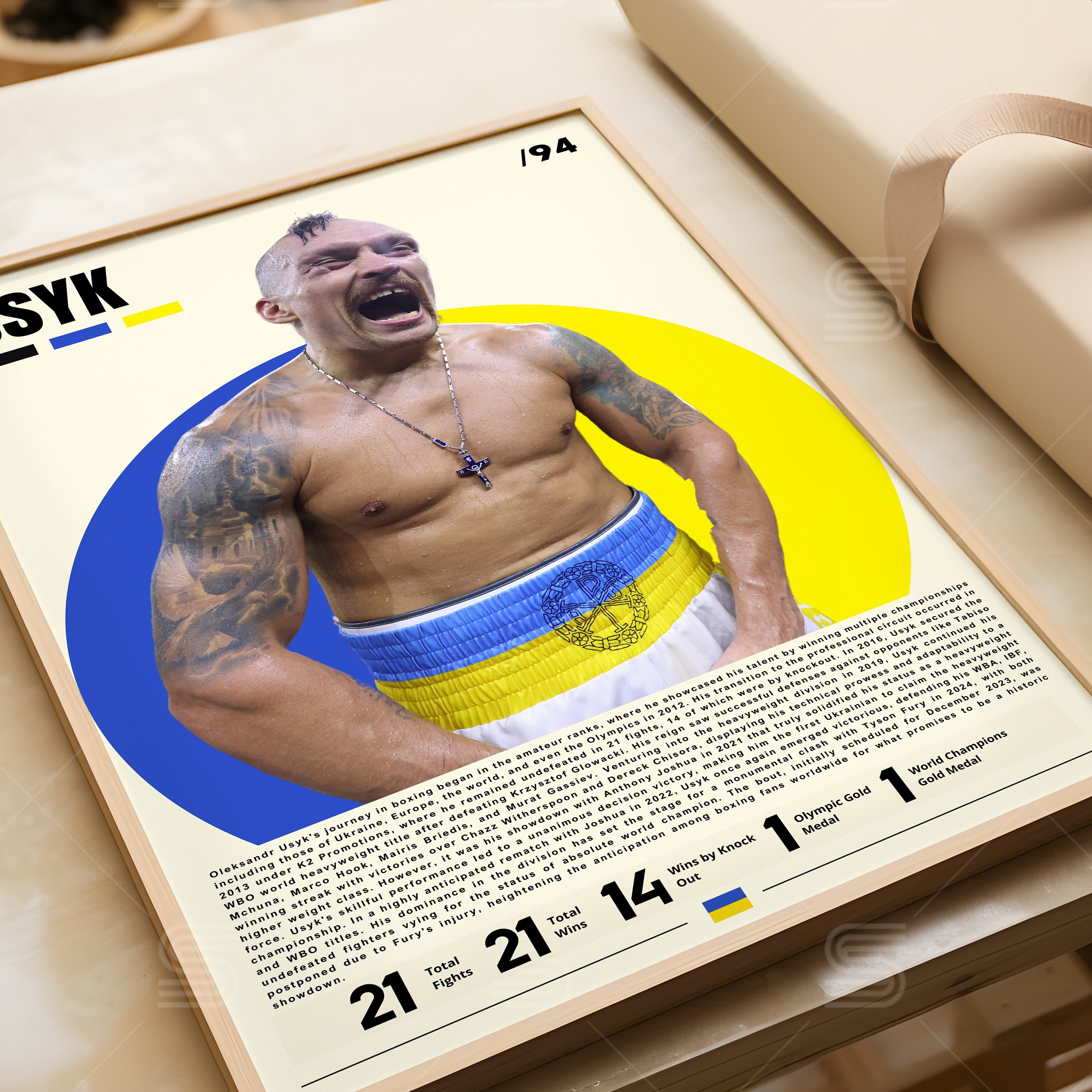 Oleksandr Usyk Poster, Boxing Poster, Gym Wall Art, Sports Poster, Gym ...
