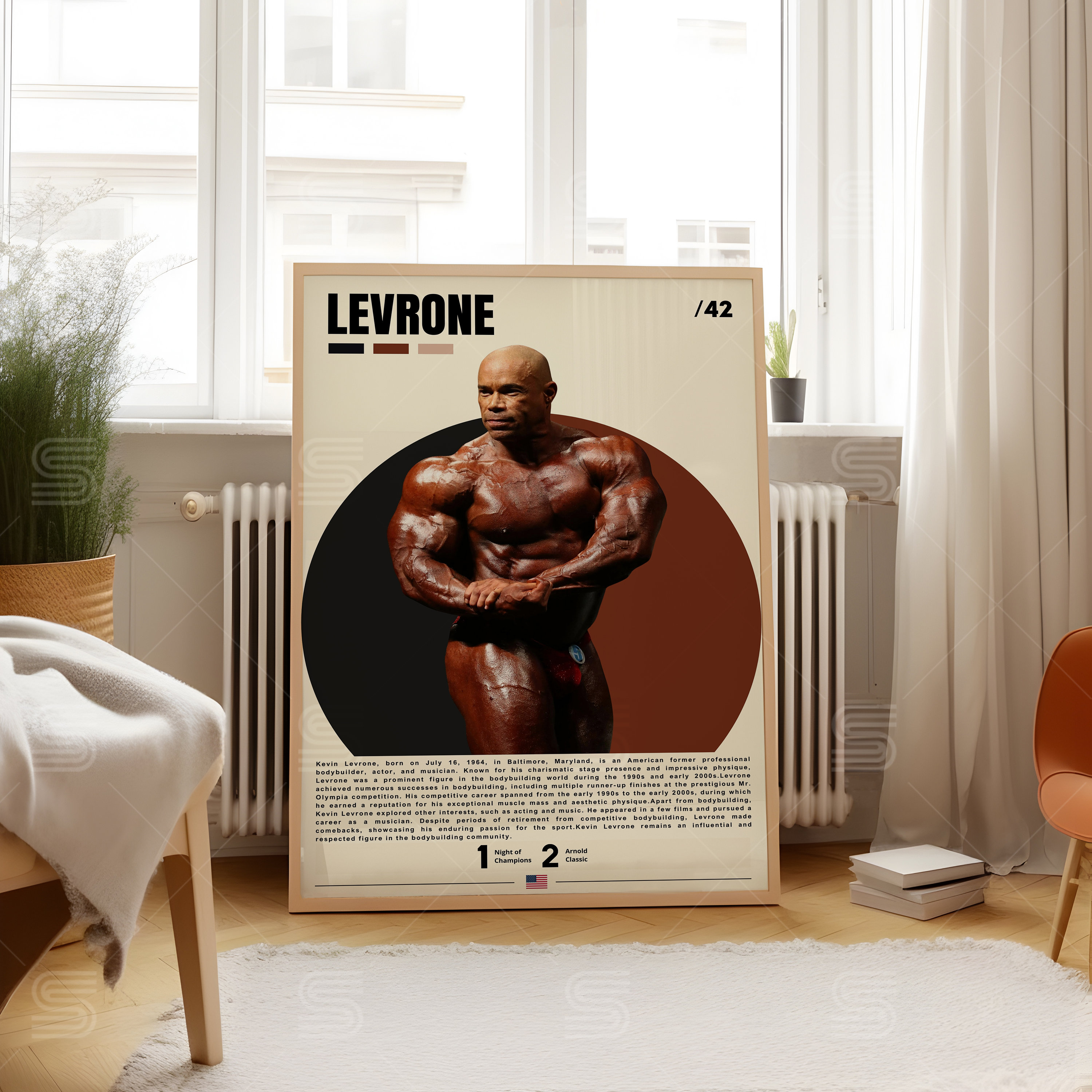 Kevin Levrone Poster, Bodybuilding Poster, Gym Wall Art, Sports Poster ...