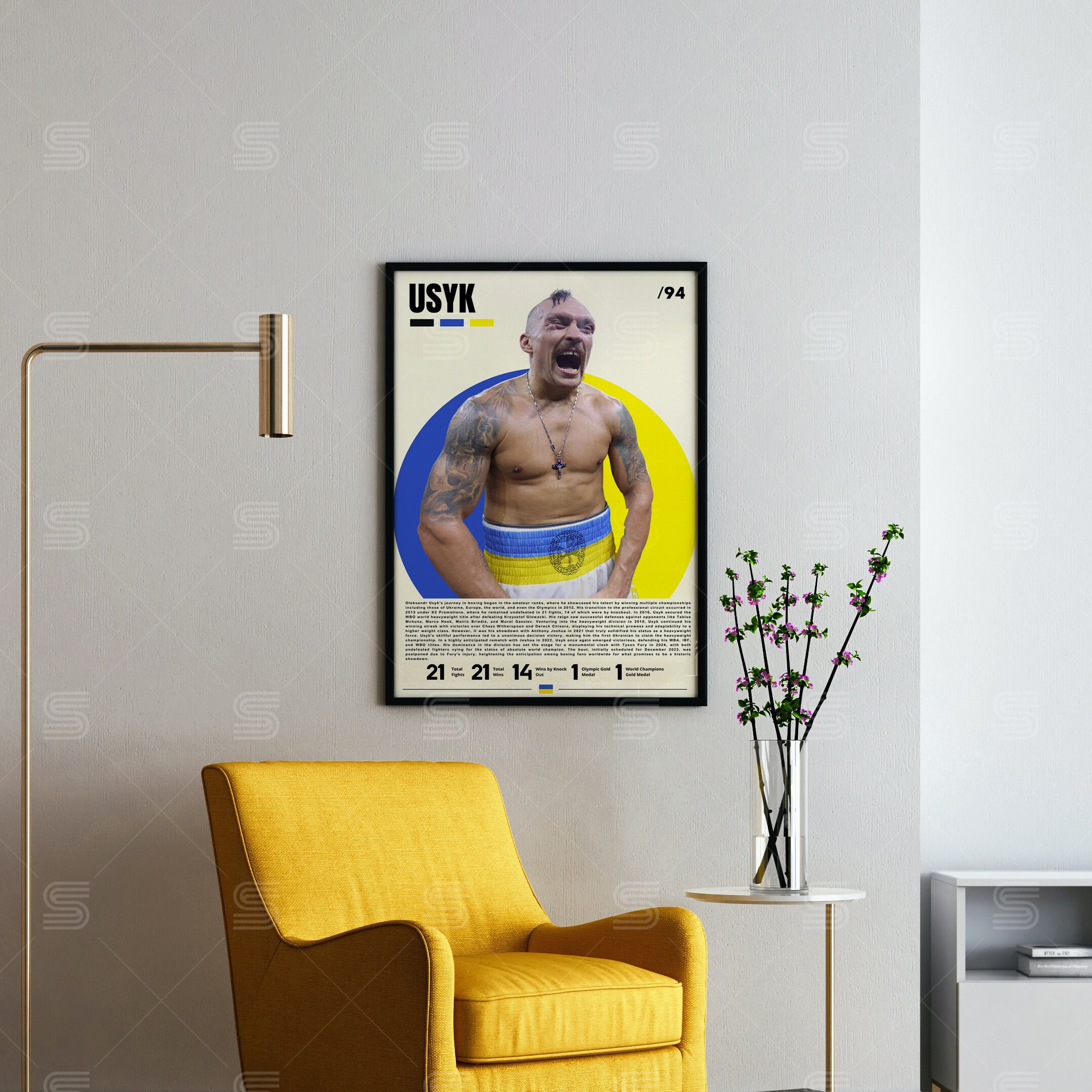 Oleksandr Usyk Poster, Boxing Poster, Gym Wall Art, Sports Poster, Gym ...