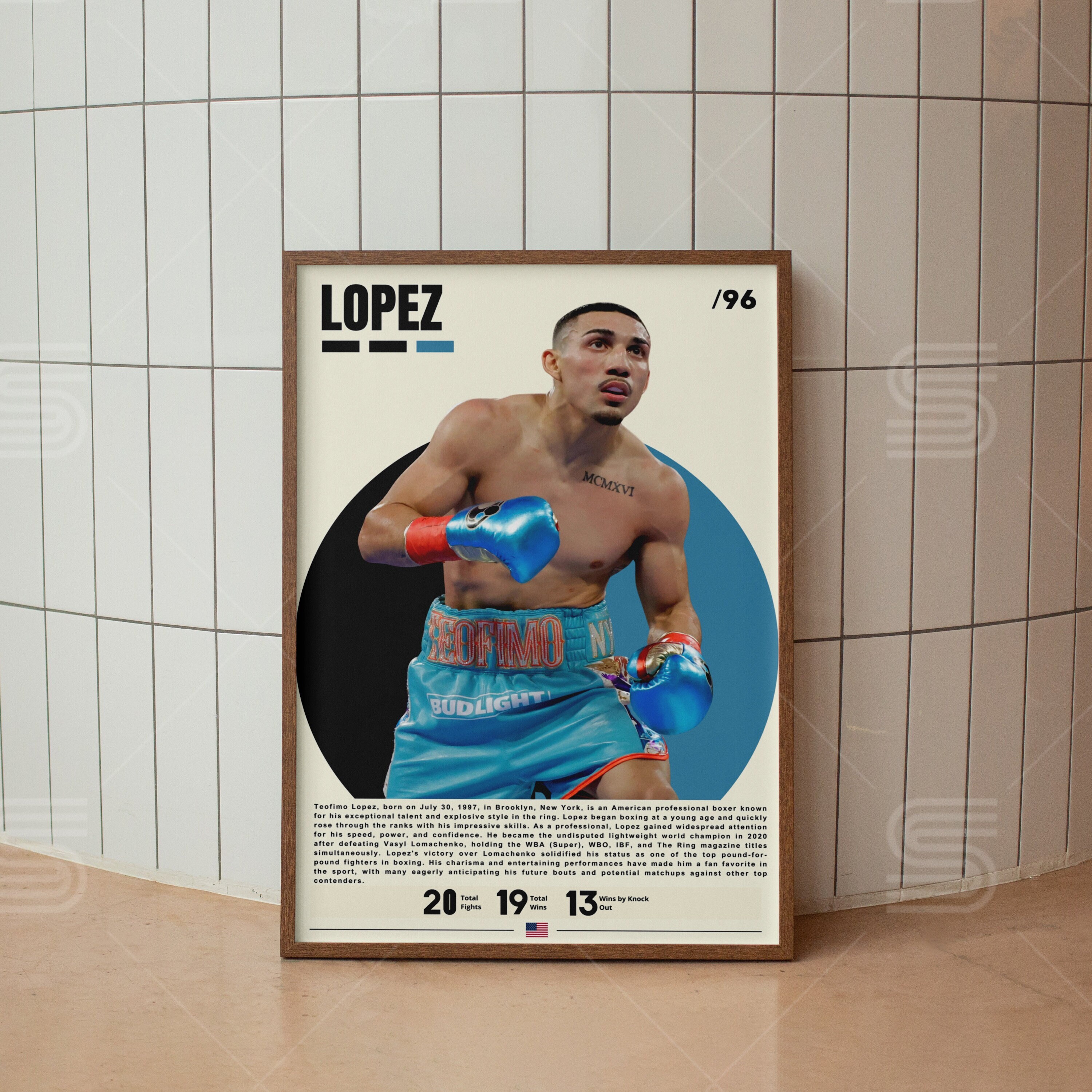 Teofimo Lopez Poster, Boxing Poster, Gym Wall Art, Sports Poster, Gym ...