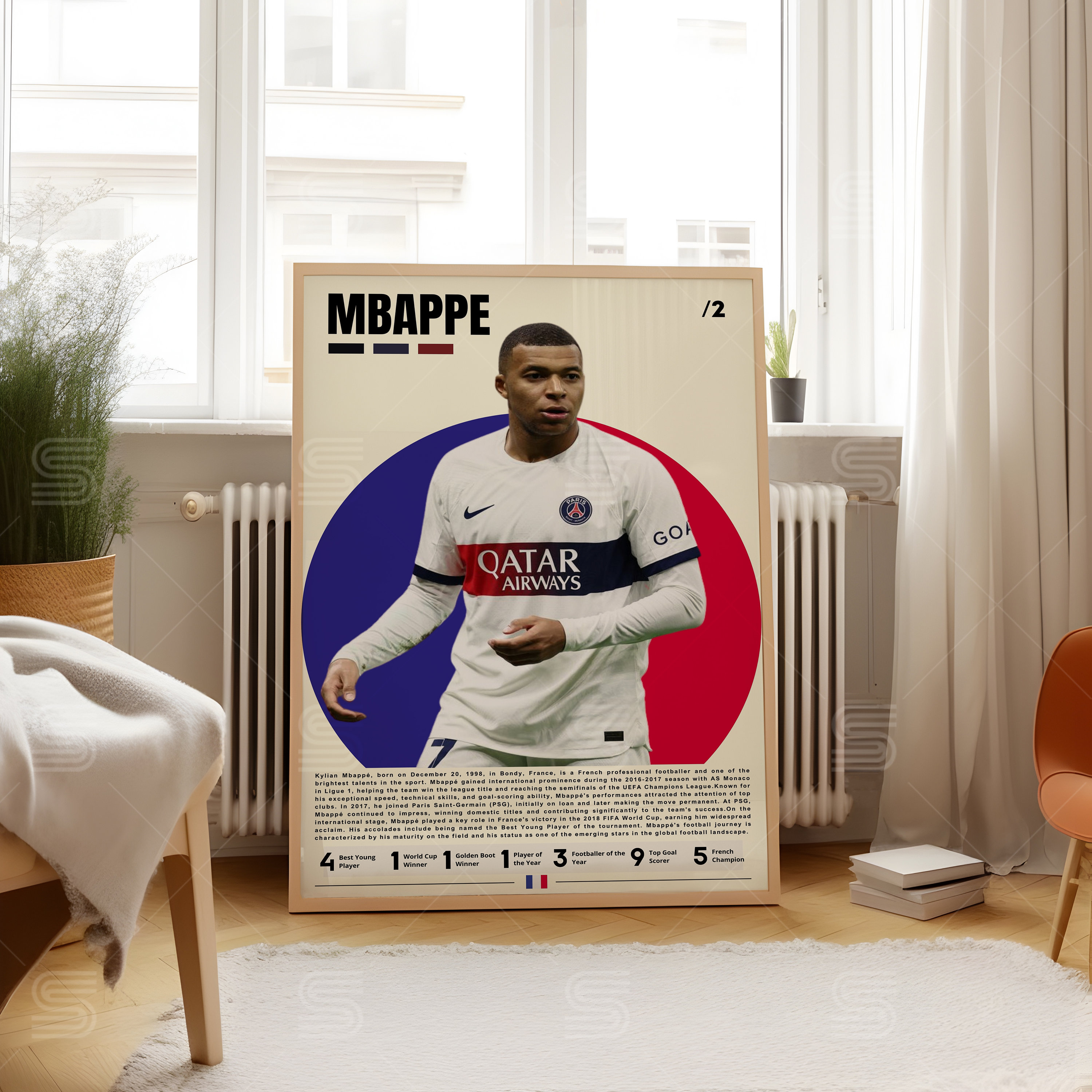 Kylian Mbappé Poster, Paris Saint Germain, Football Player Poster ...