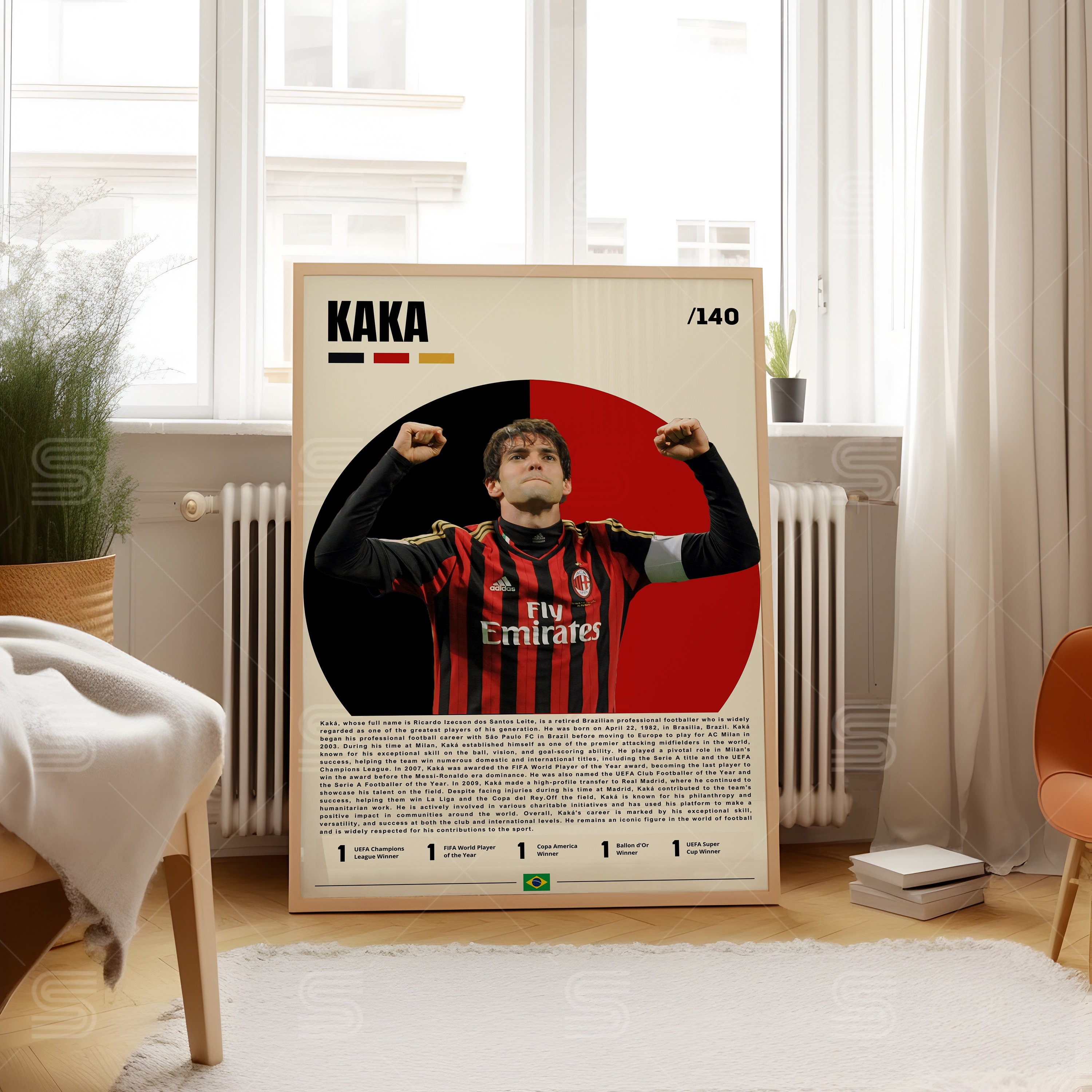Kaka Poster, Football Player Poster, Soccer Gifts, Sports Poster ...