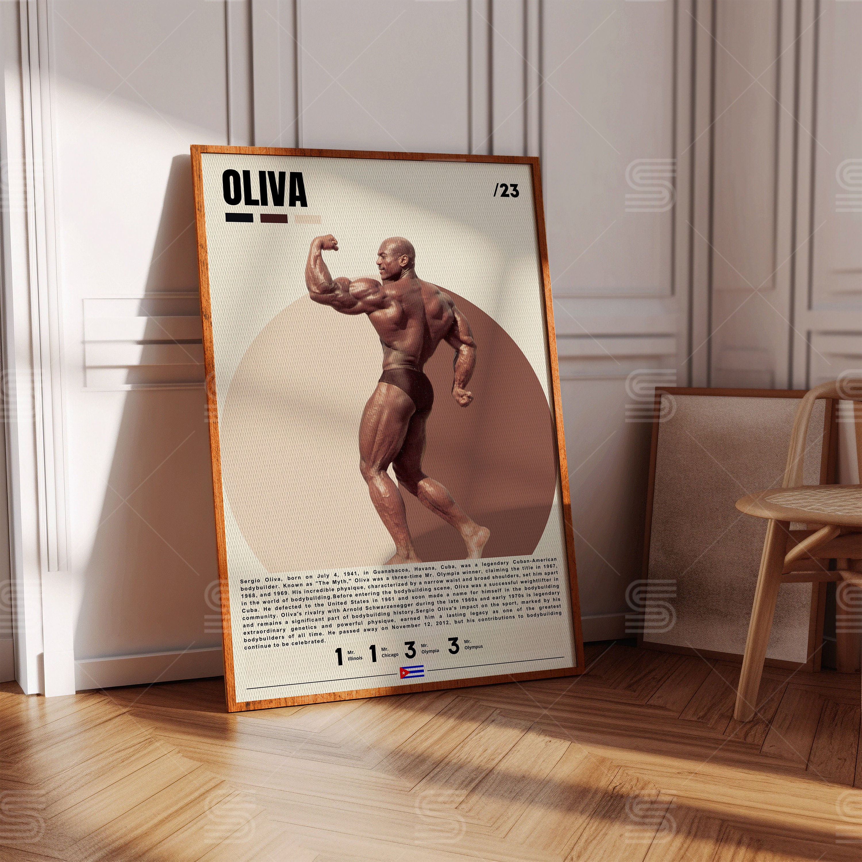 Sergio Oliva Poster, Bodybuilding Poster, Gym Wall Art, Sports Poster ...